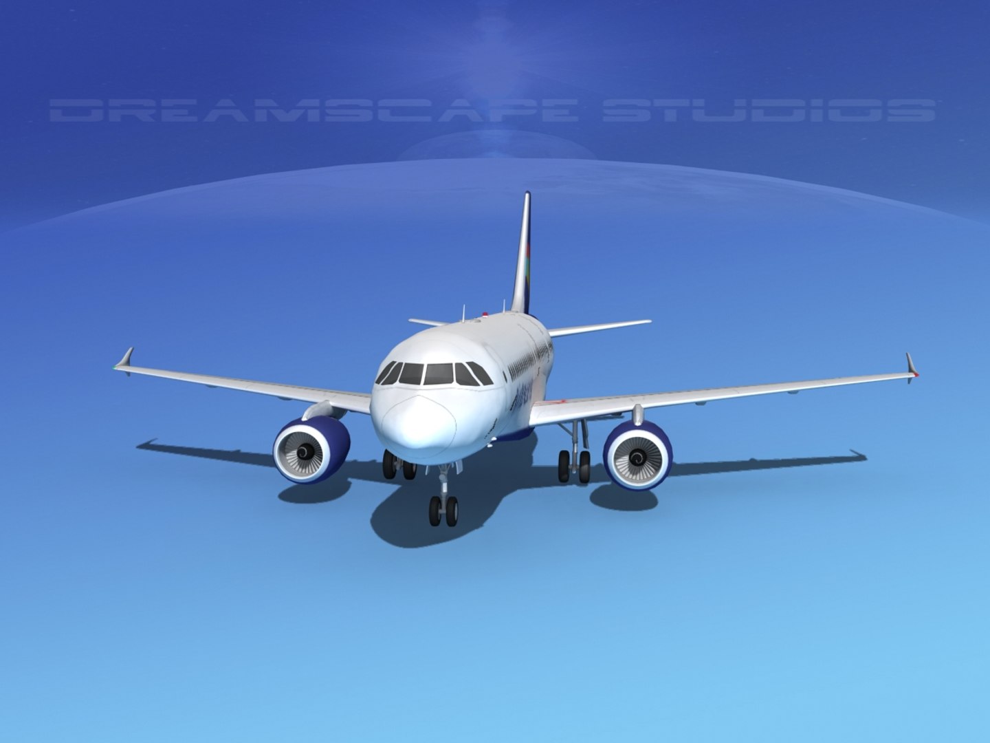 Scale Airbus A319 3d Model