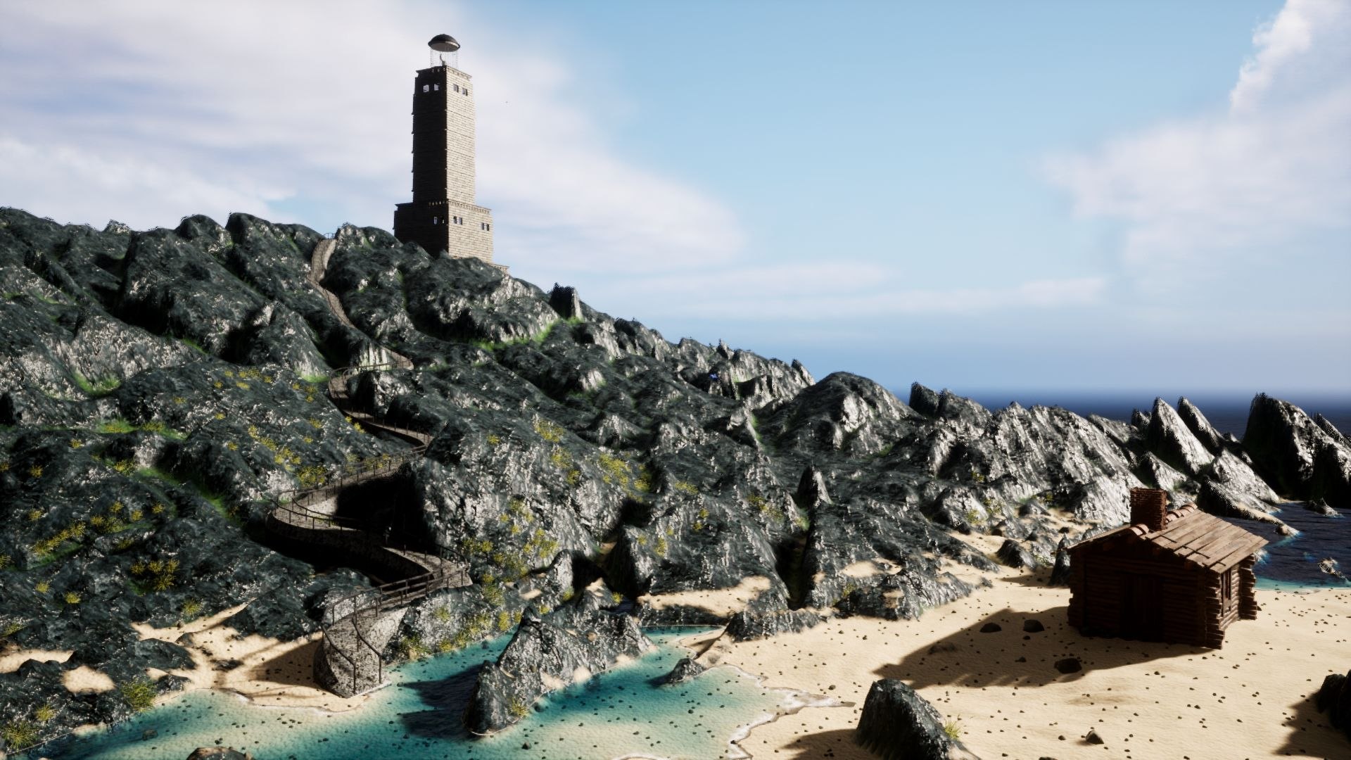 3D UDK The Lighthouse Rock - TurboSquid 2209322