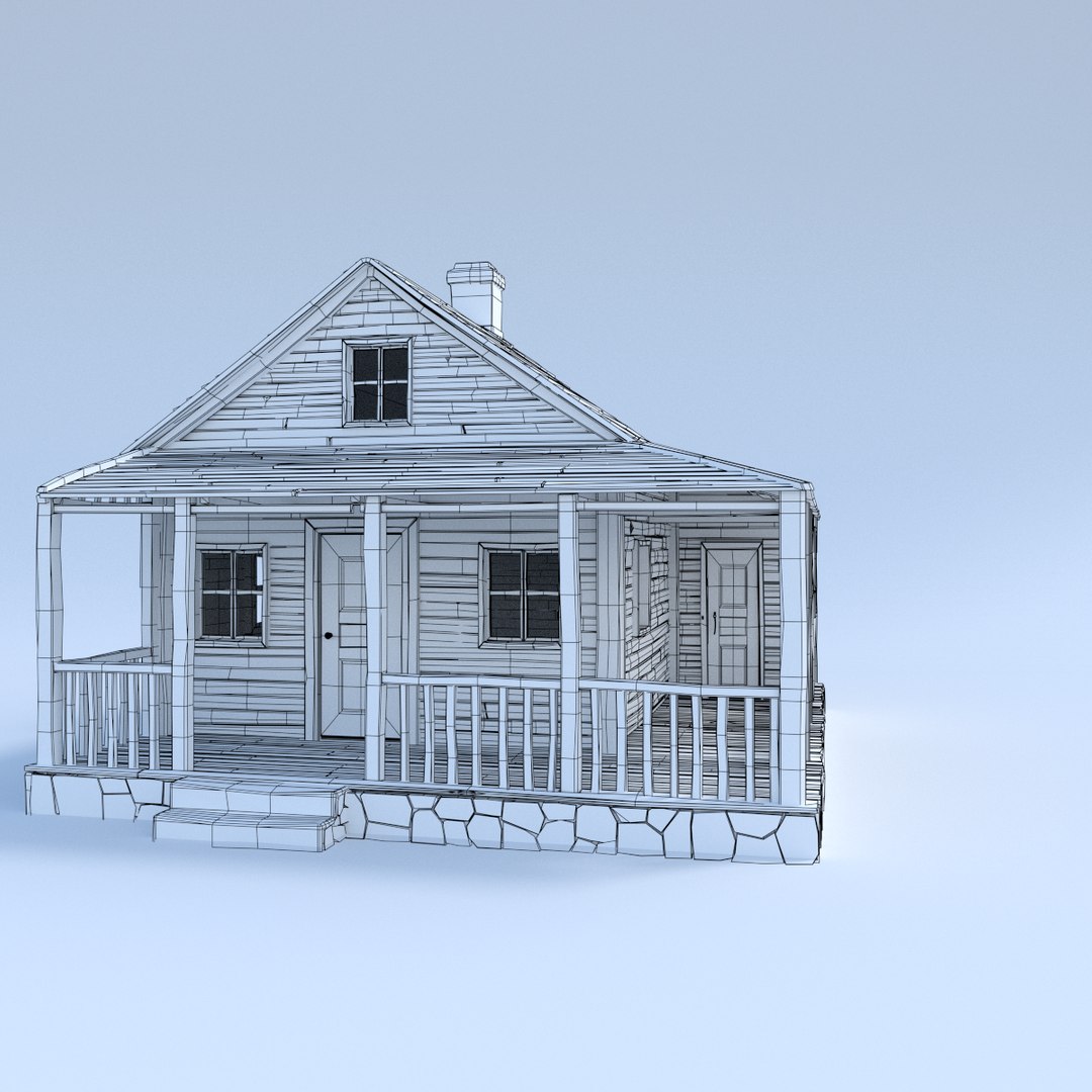 Woodhouse Wood House 3D Model - TurboSquid 1300215