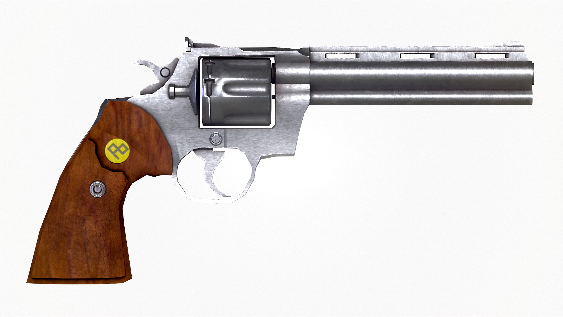 3D Low Poly Realistic Game Ready Revolver Model - TurboSquid 2289201