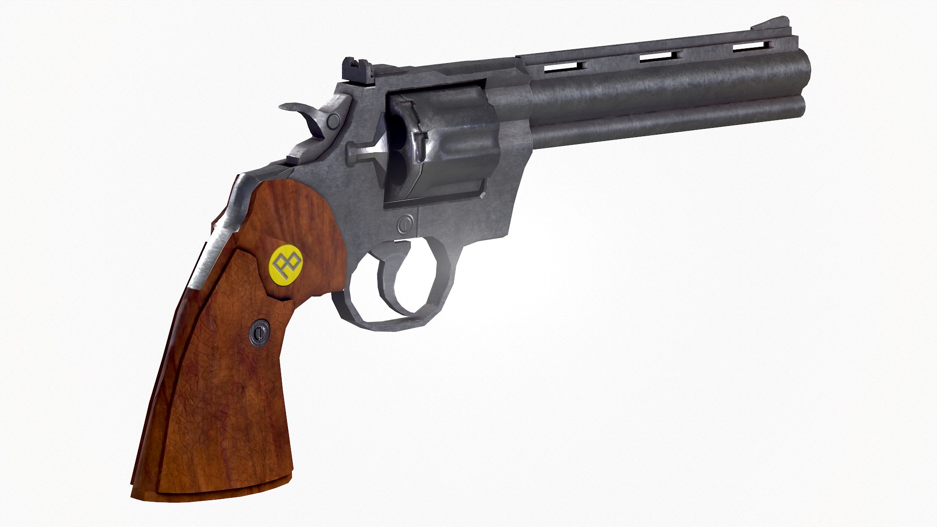 3D Low Poly Realistic Game Ready Revolver Model - TurboSquid 2289201