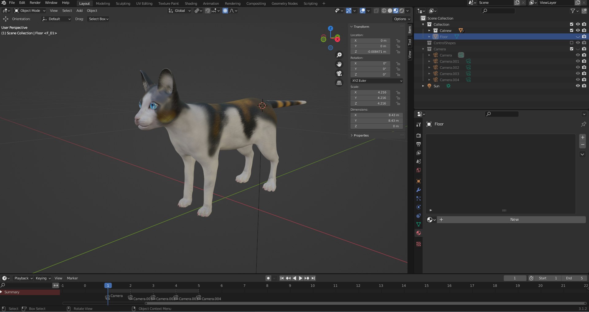 Fur Calico Cat Rigged And Animated 3D - TurboSquid 1981436