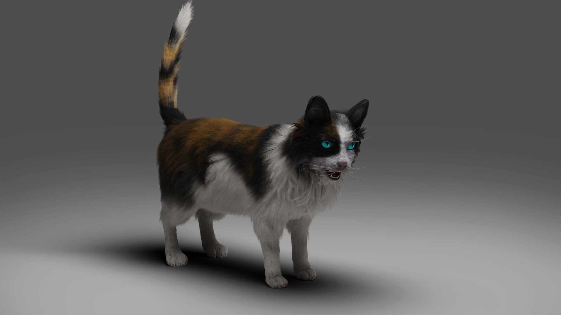 Fur Calico Cat Rigged And Animated 3D - TurboSquid 1981436