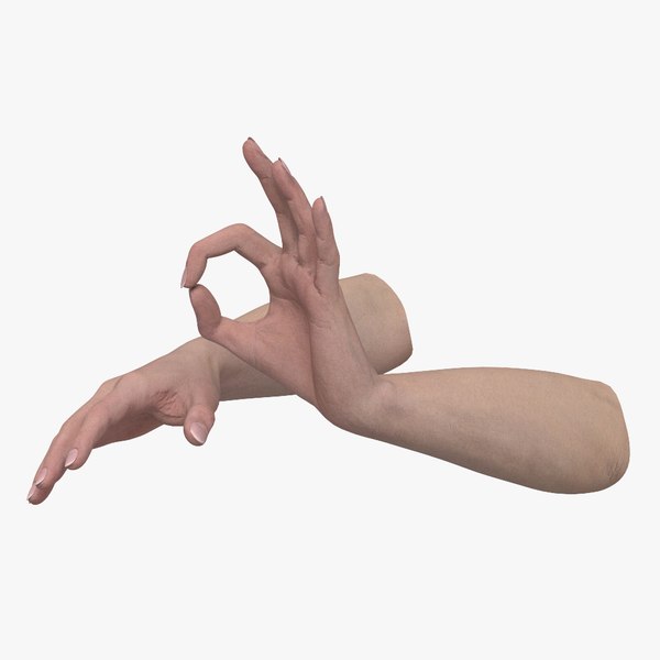 modelo 3d Manos femeninas signo ok - TurboSquid 2114475