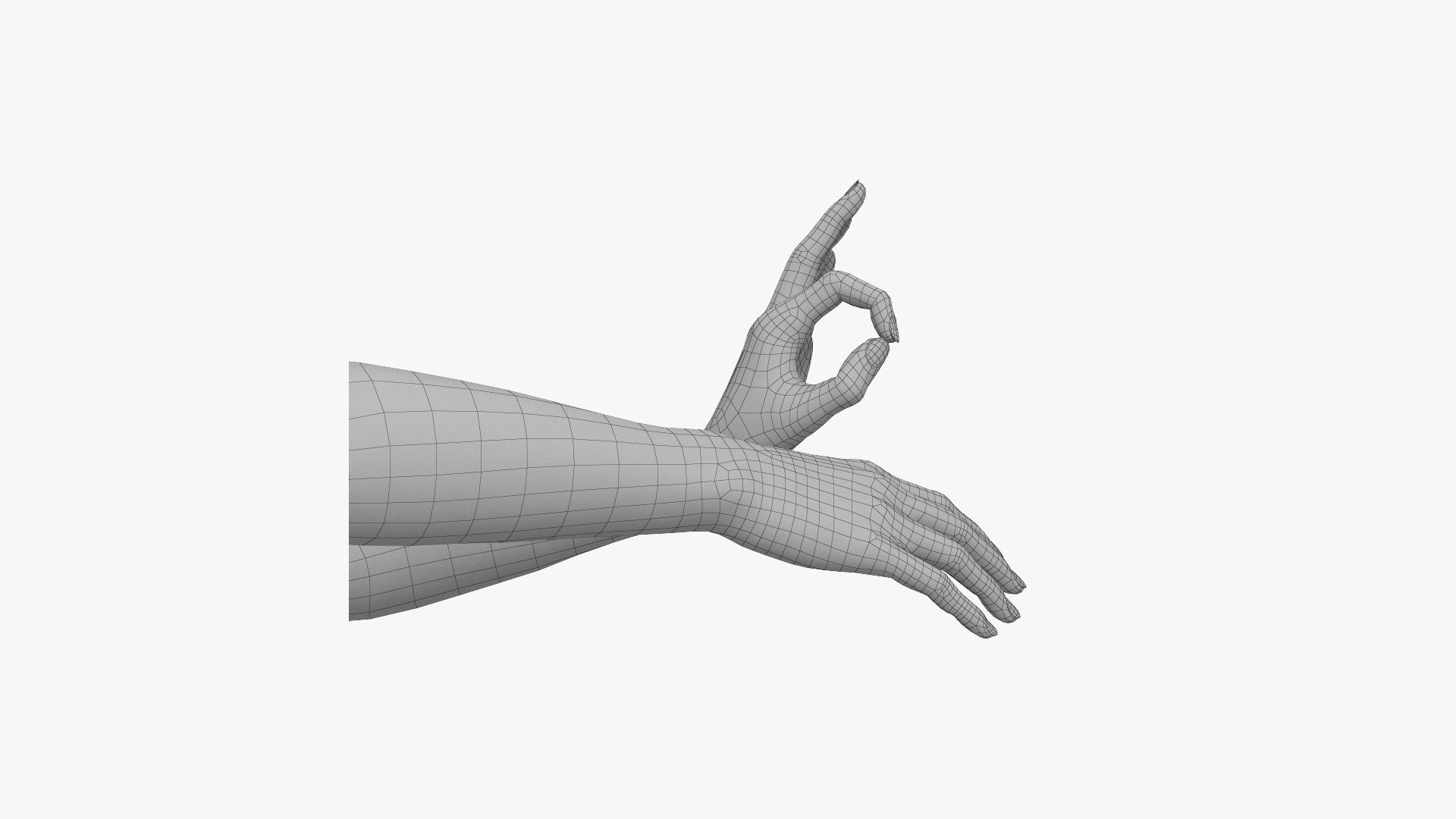 3D Model Female Hands Ok Sign - TurboSquid 2114475