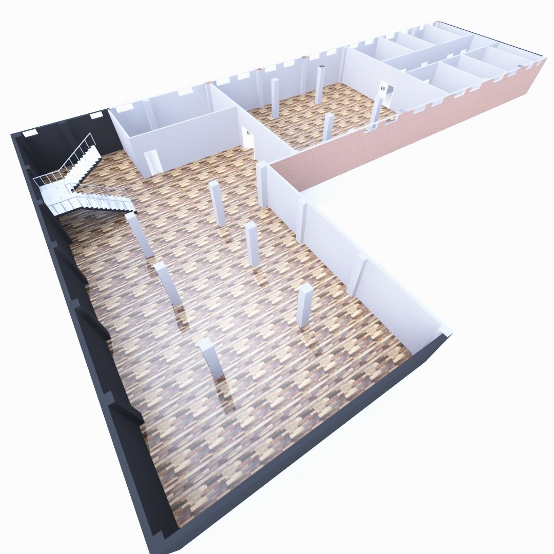 3D School Building Interior Model - TurboSquid 1342586