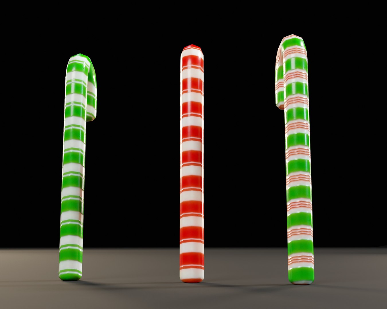 Candy Cane Set 3D Model - TurboSquid 2354987