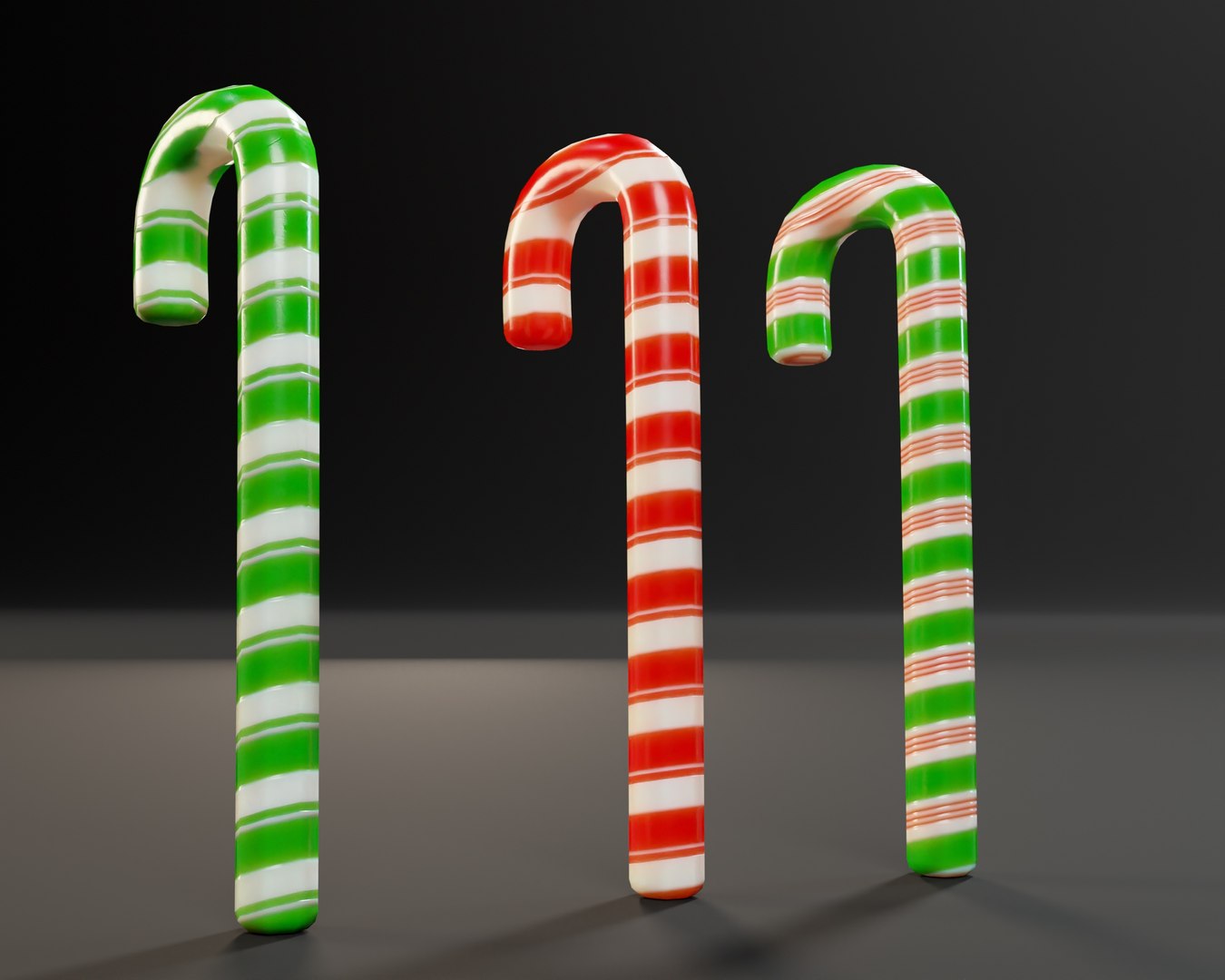 Candy Cane Set 3D Model - TurboSquid 2354987