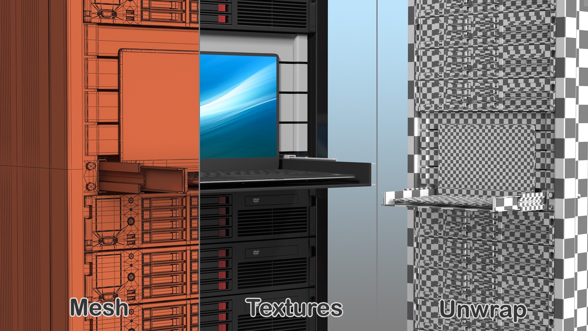 Server rack notebook sliding 3D model - TurboSquid 1498104
