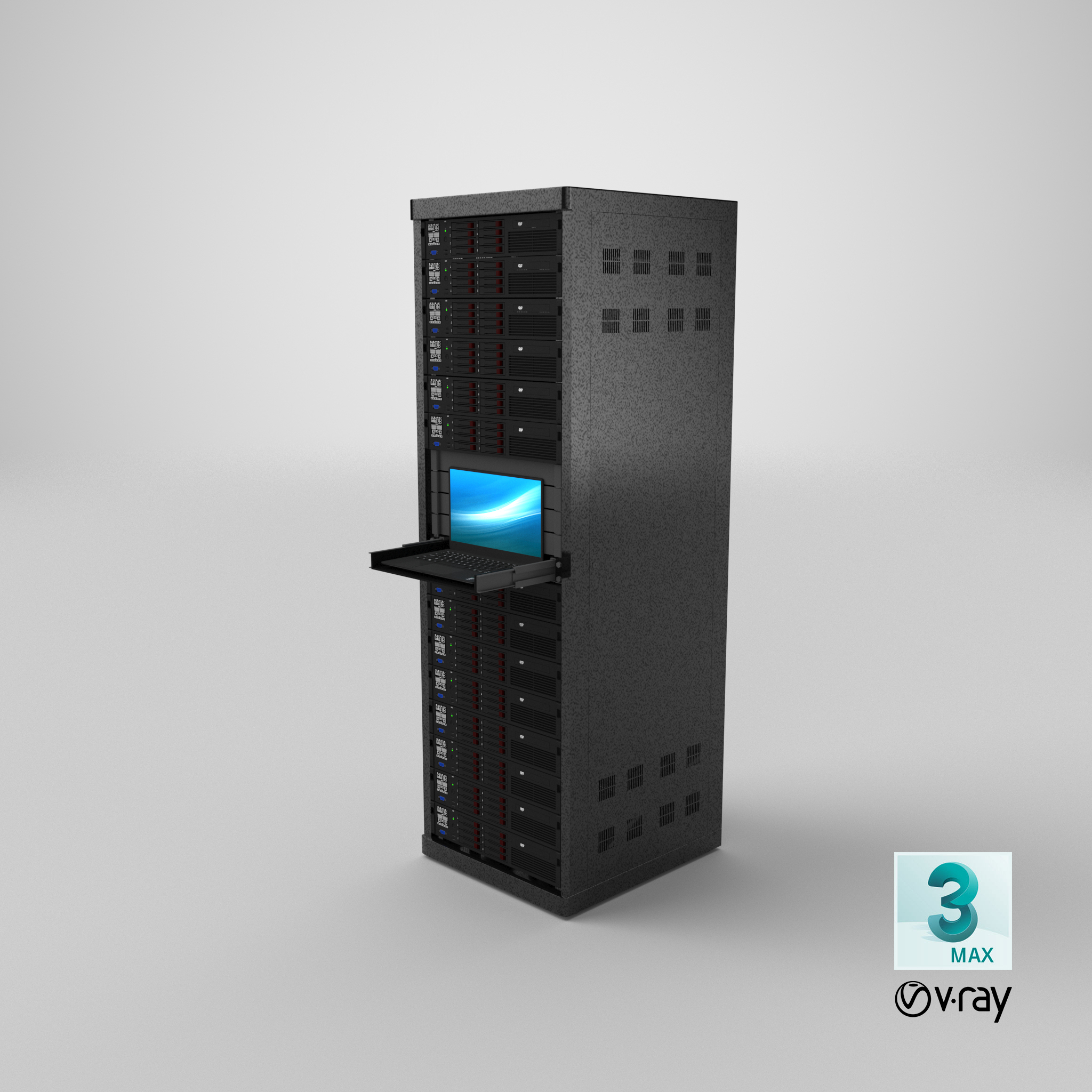 Server rack notebook sliding 3D model - TurboSquid 1498104