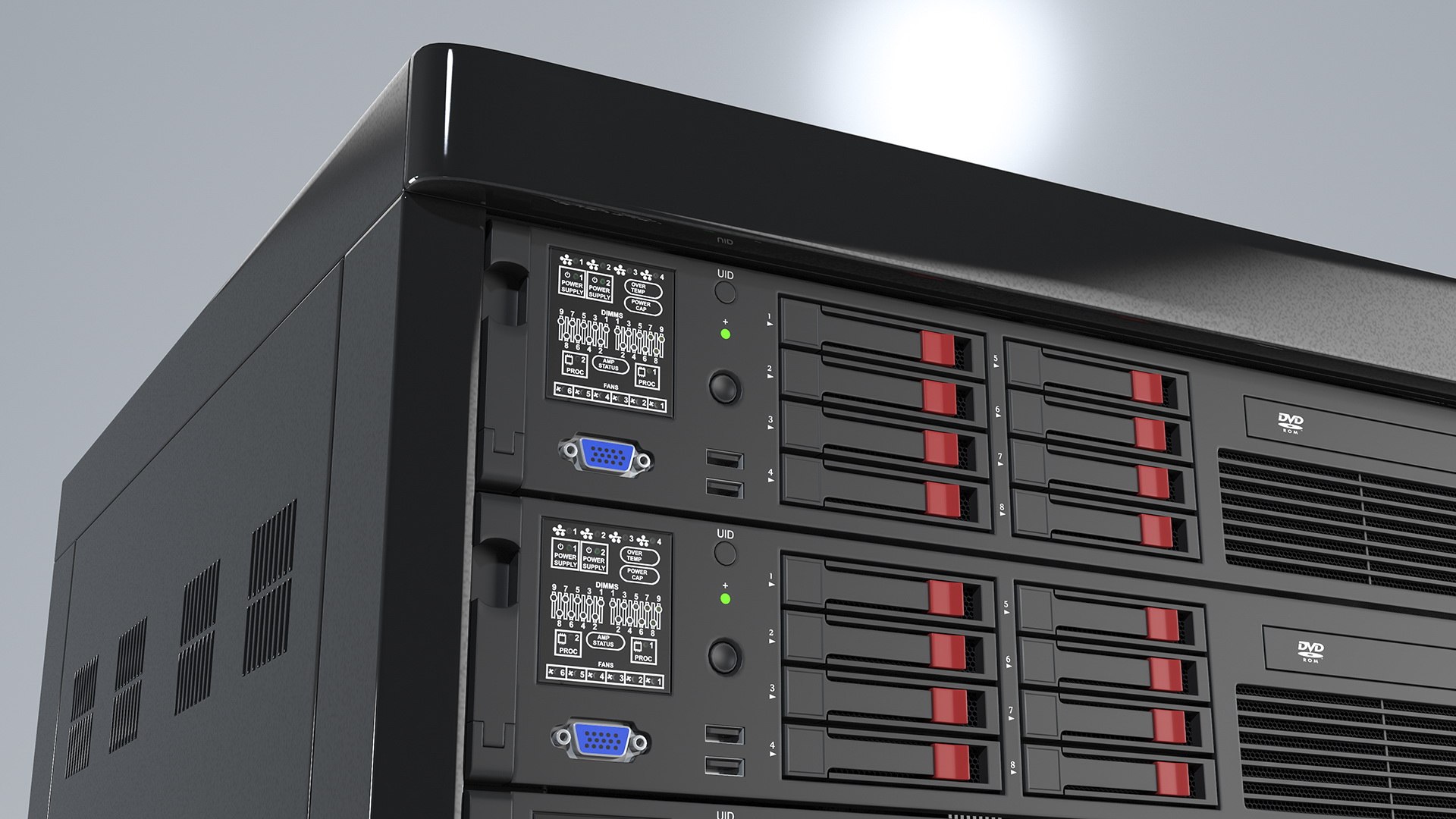 Server rack notebook sliding 3D model - TurboSquid 1498104