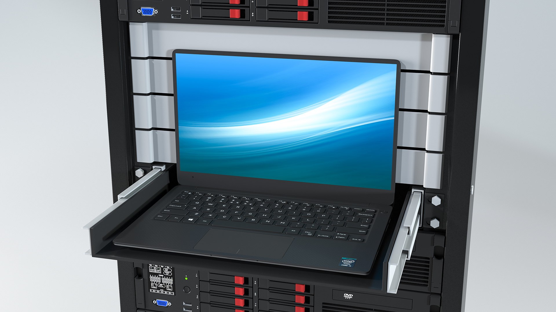 Server rack notebook sliding 3D model - TurboSquid 1498104
