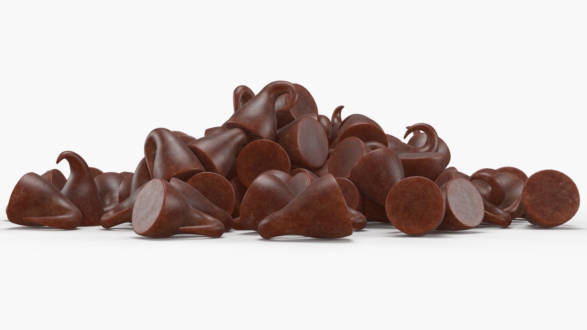 Chocolate Chips Pile 3D model - TurboSquid 1818472
