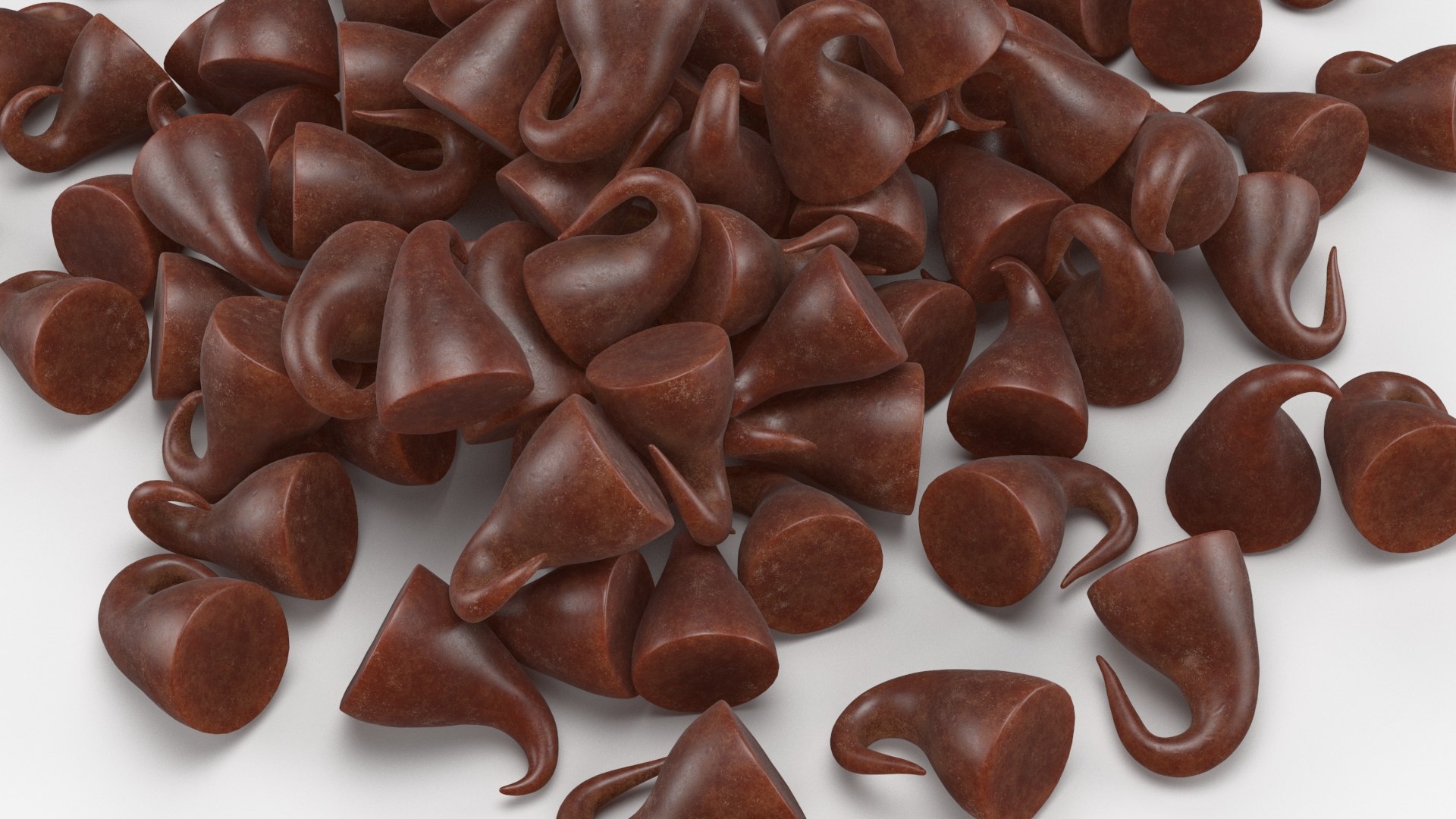 Chocolate Chips Pile 3D model - TurboSquid 1818472
