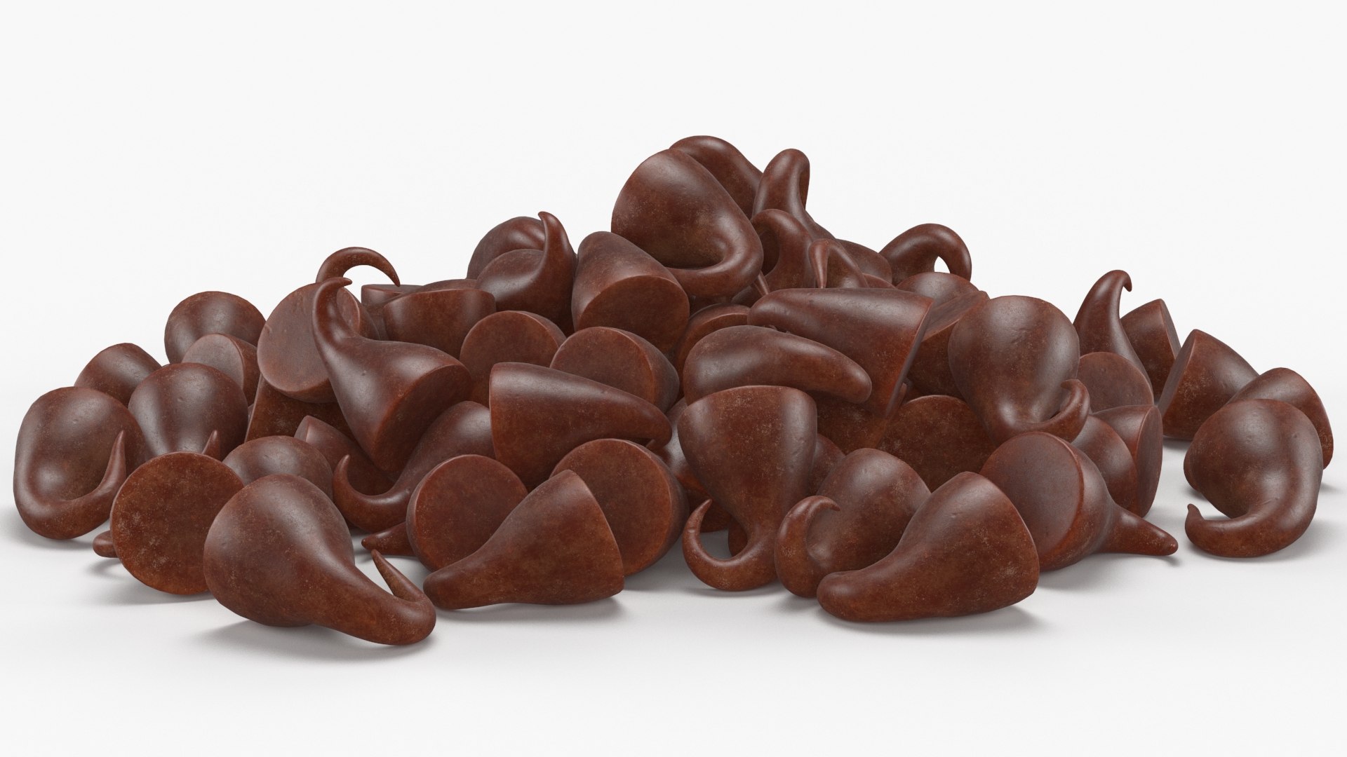 Chocolate Chips Pile 3D model - TurboSquid 1818472