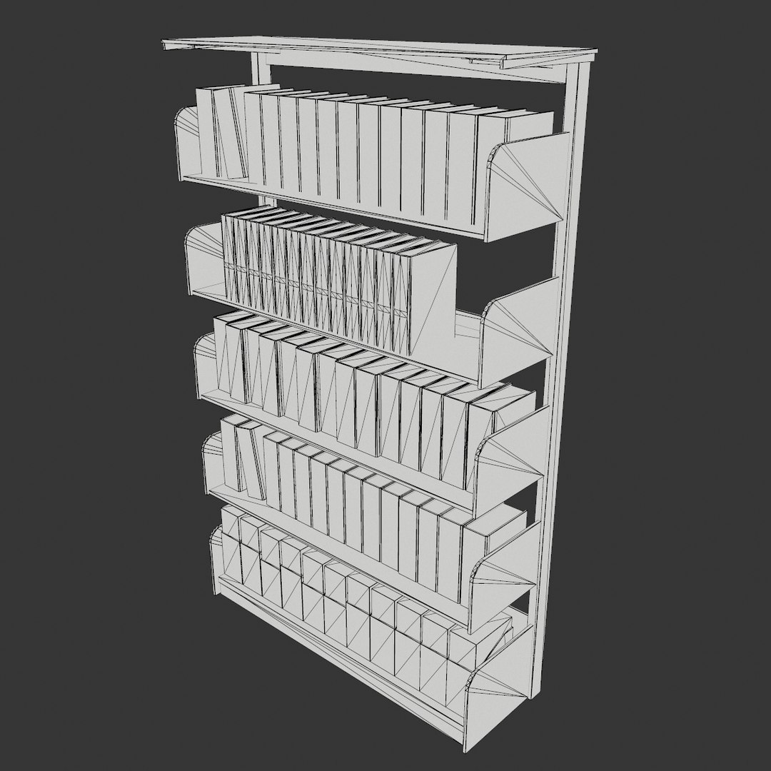 Bookshelf 01 Books 3d Obj