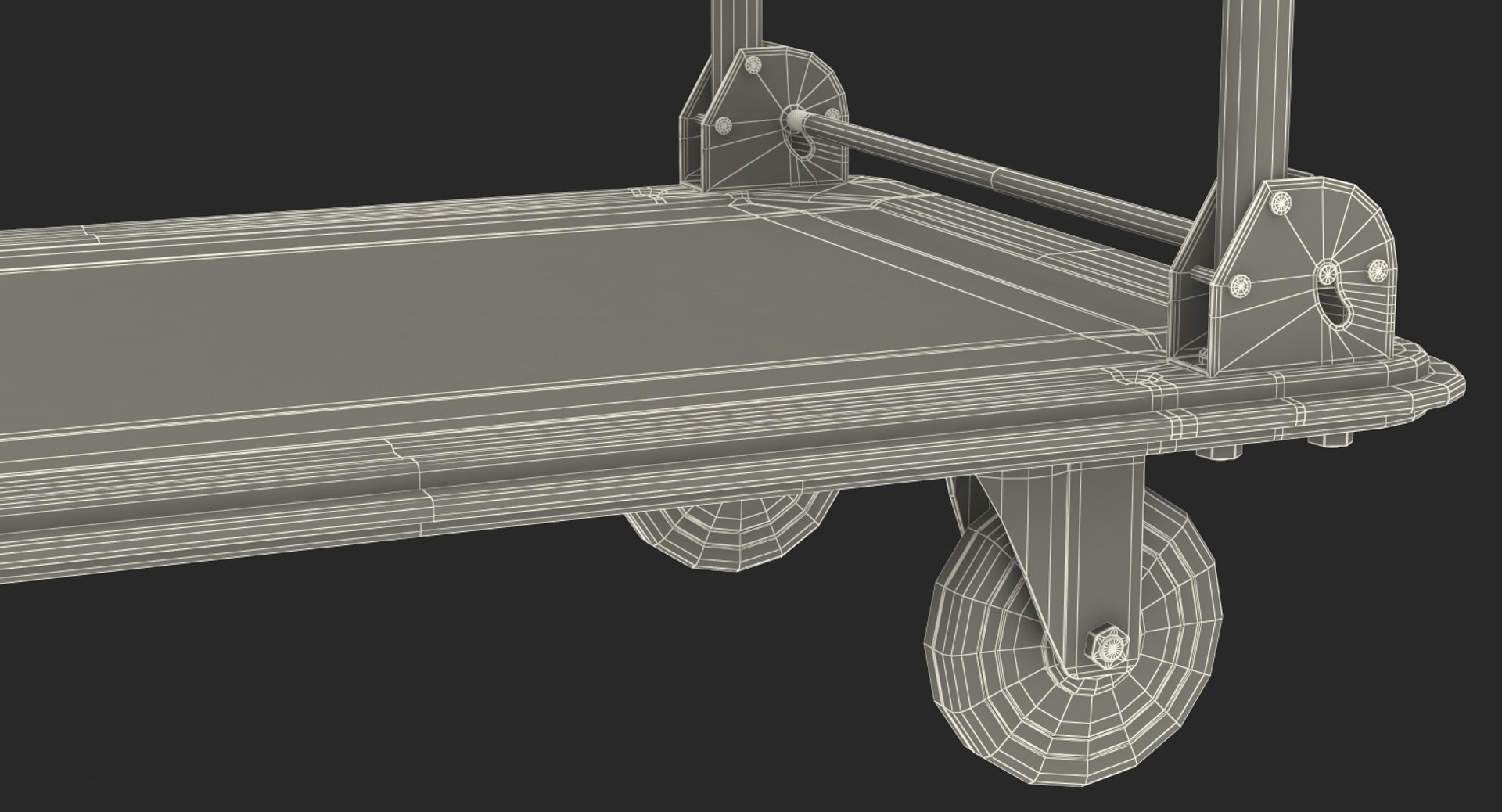 3D folding handle trolley - TurboSquid 1415762