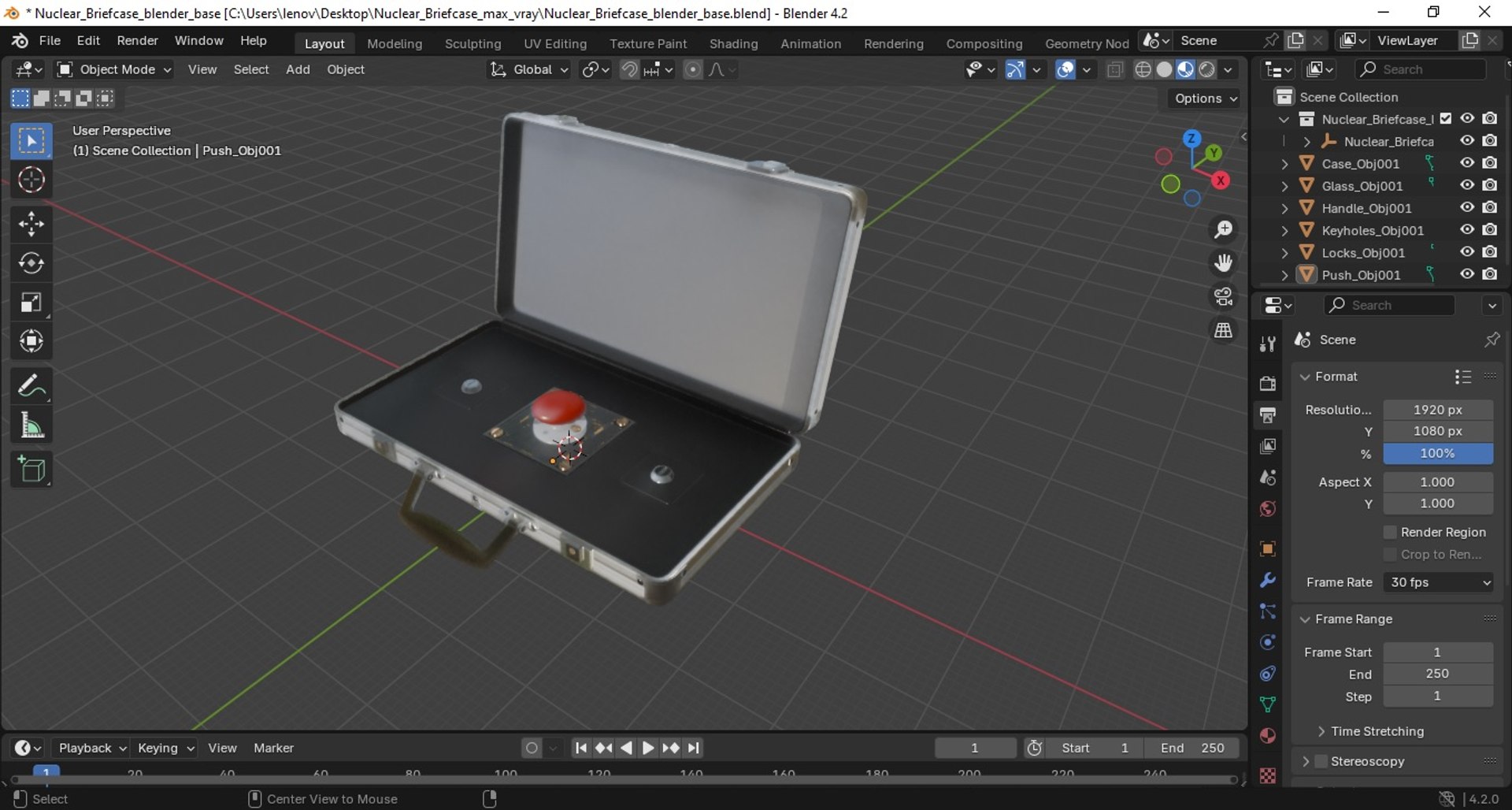 Nuclear Briefcase 3D - TurboSquid 2279785