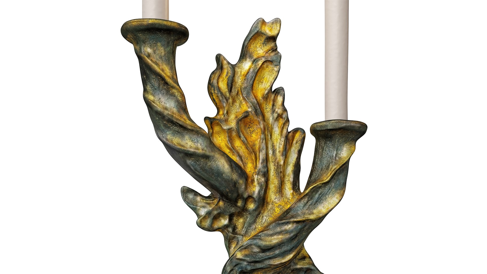 3D Eve Kaplan Gilded Ceramic Flambeau Wall Light - TurboSquid 2345634