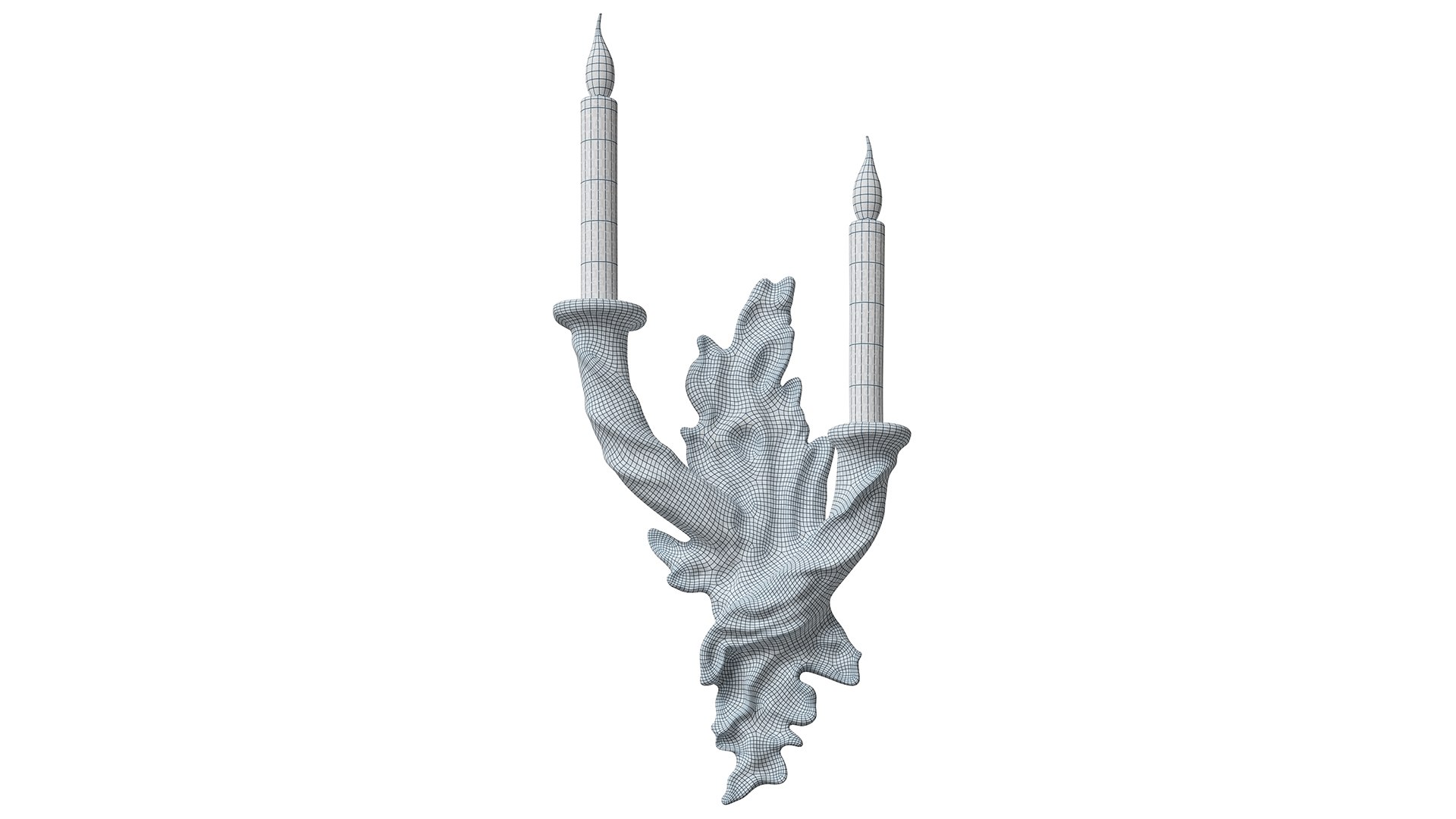 3D Eve Kaplan Gilded Ceramic Flambeau Wall Light - TurboSquid 2345634