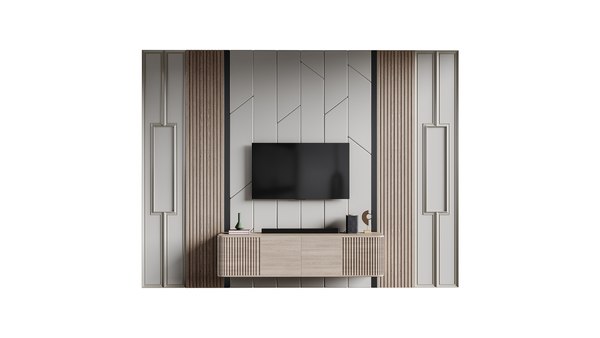 Parede de TV Moderna 022 Modelo 3D - TurboSquid 2379179