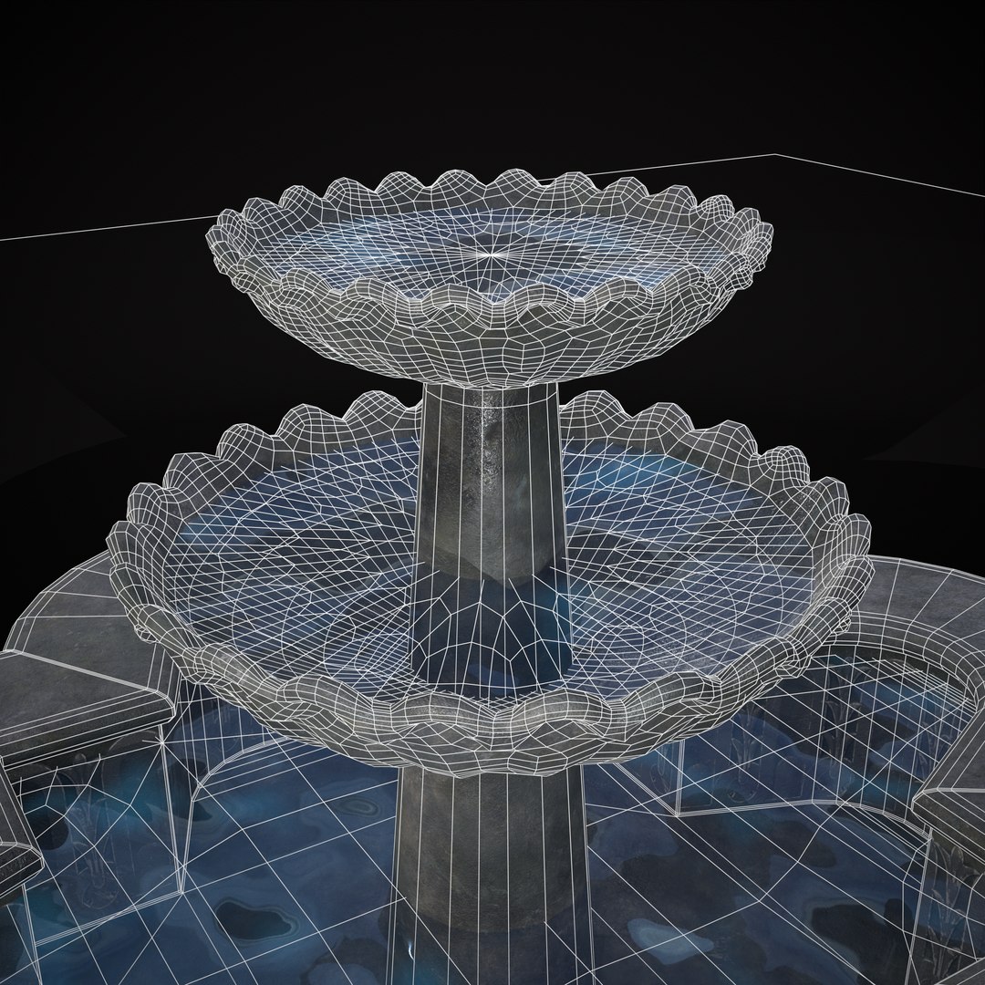 Quatrefoil Multi Level Fountain 3D Model - TurboSquid 2079068