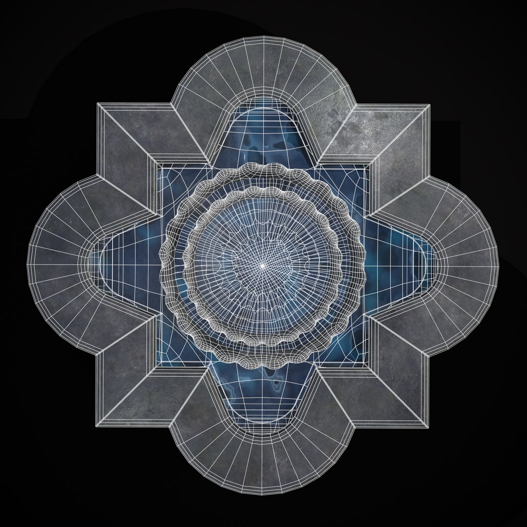 Quatrefoil Multi Level Fountain 3D Model - TurboSquid 2079068