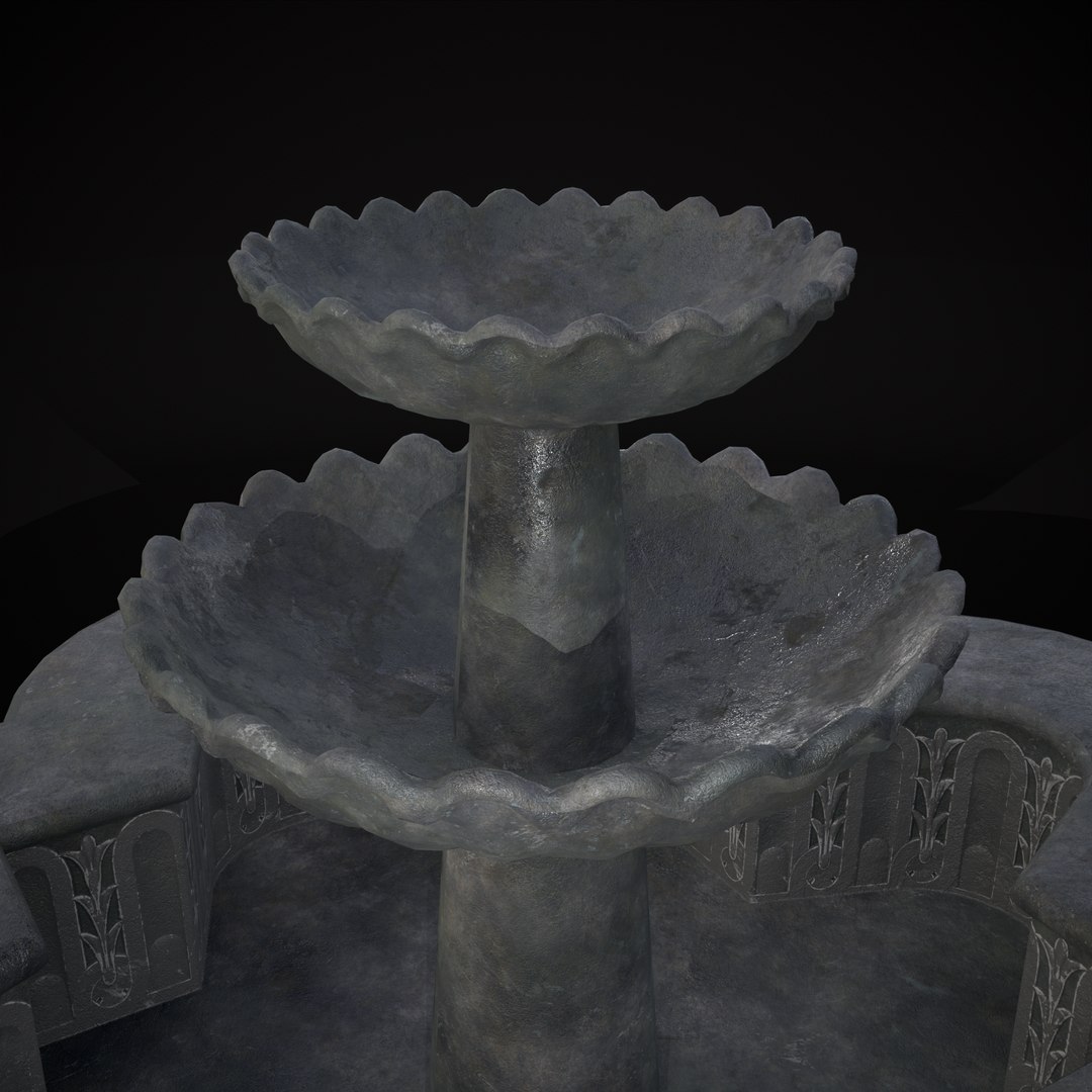 Quatrefoil Multi Level Fountain 3D Model - TurboSquid 2079068