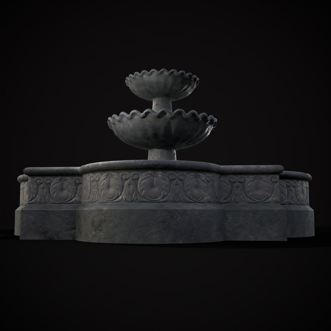 Quatrefoil Multi Level Fountain 3D Model - TurboSquid 2079068