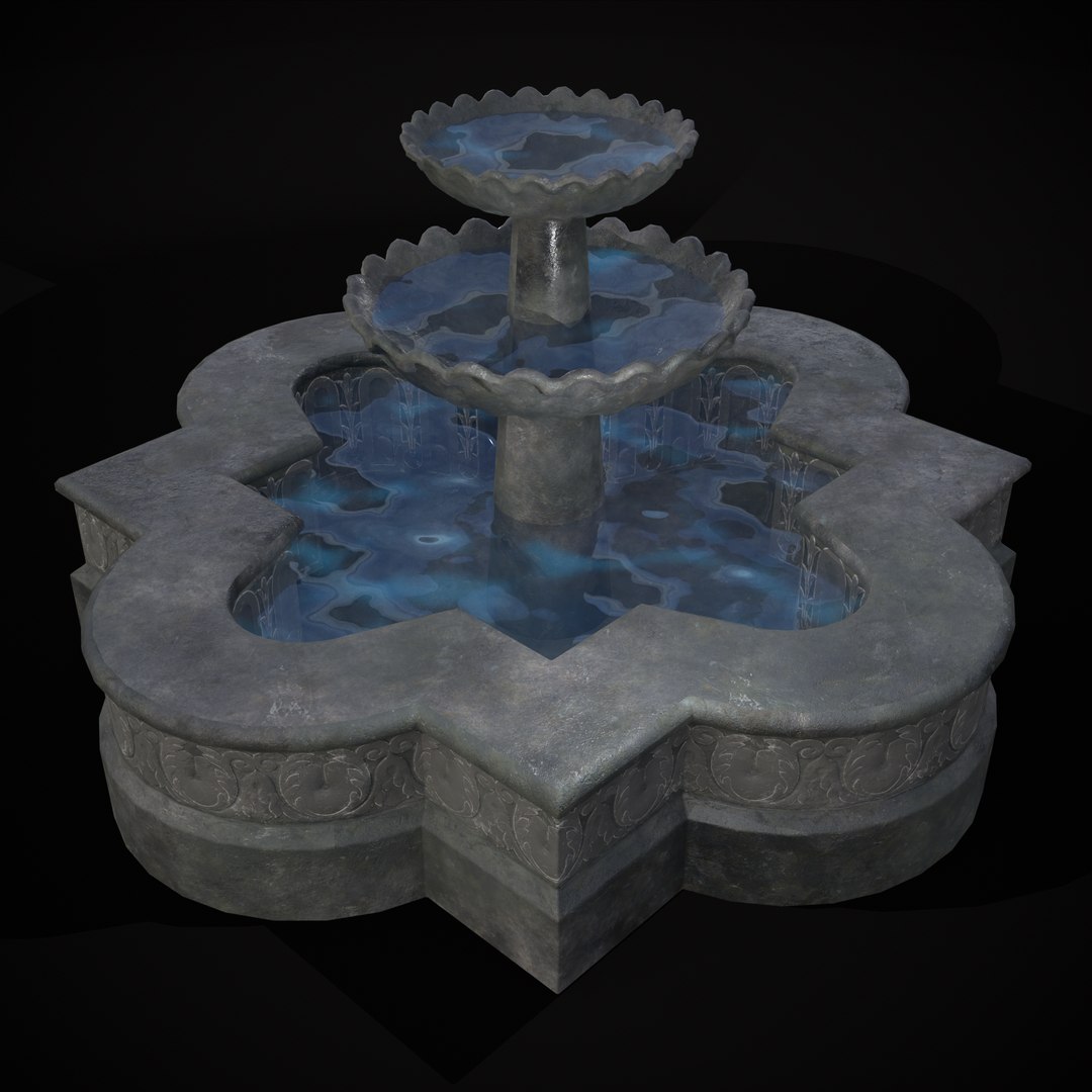 Quatrefoil Multi Level Fountain 3D model - TurboSquid 2079068