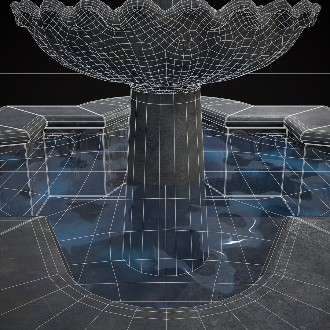 Quatrefoil Multi Level Fountain 3D Model - TurboSquid 2079068
