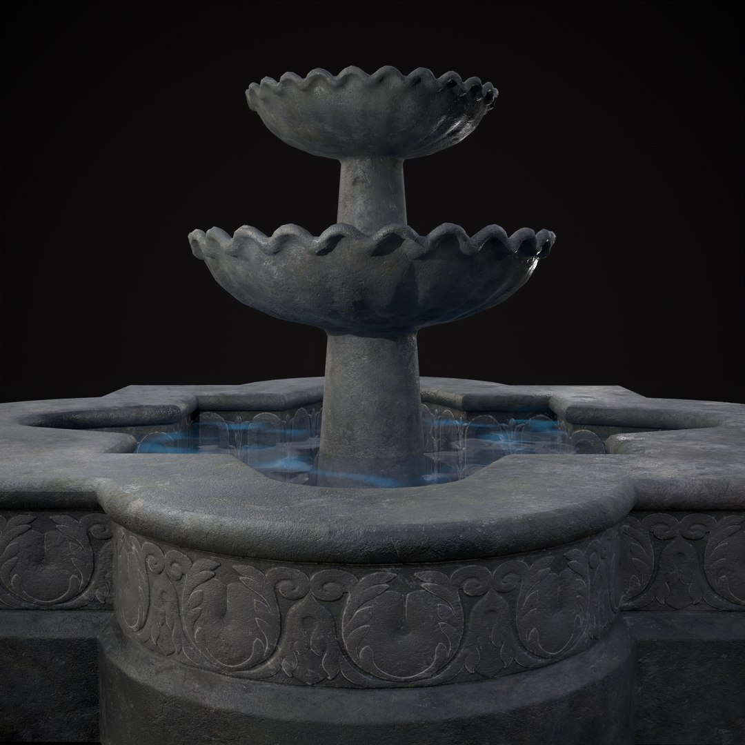 Quatrefoil Multi Level Fountain 3D Model - TurboSquid 2079068