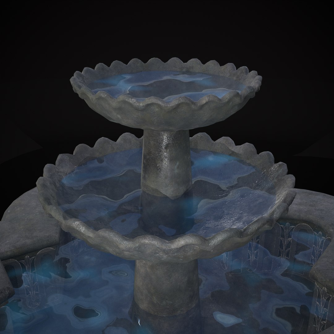 Quatrefoil Multi Level Fountain 3D Model - TurboSquid 2079068