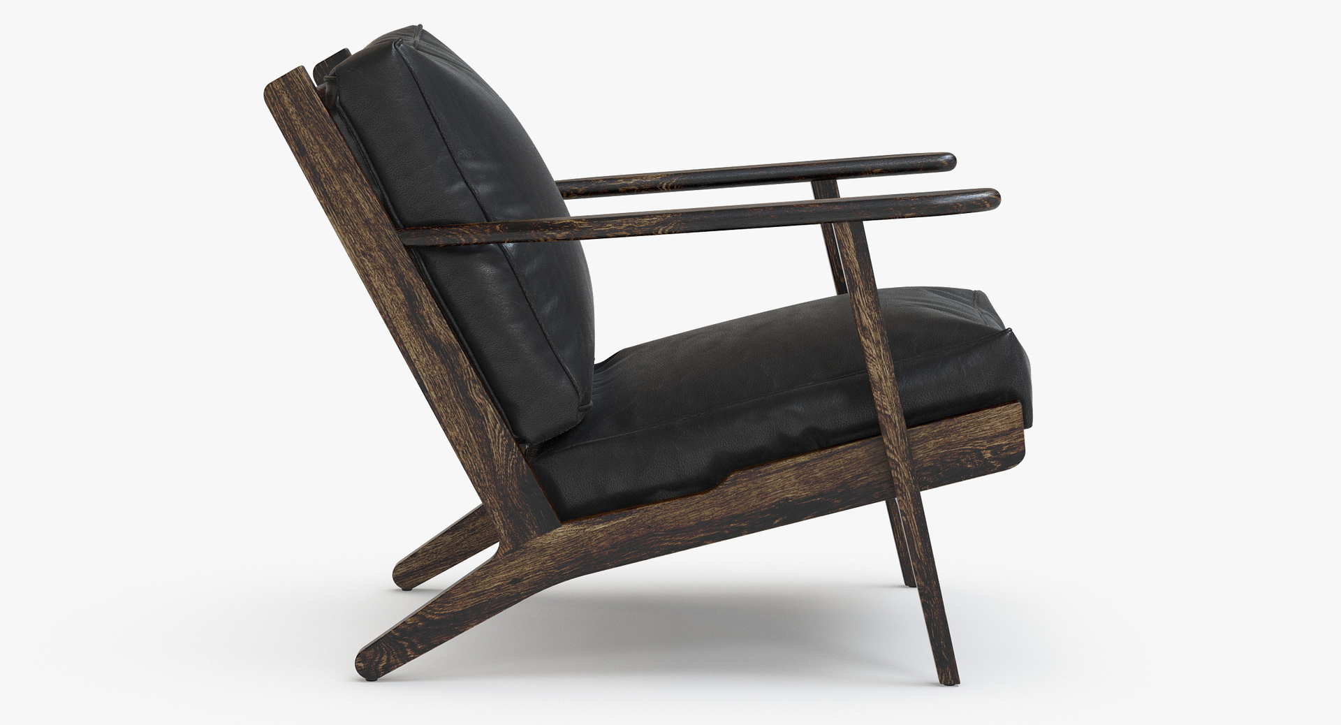 3d brooks leather lounge chair