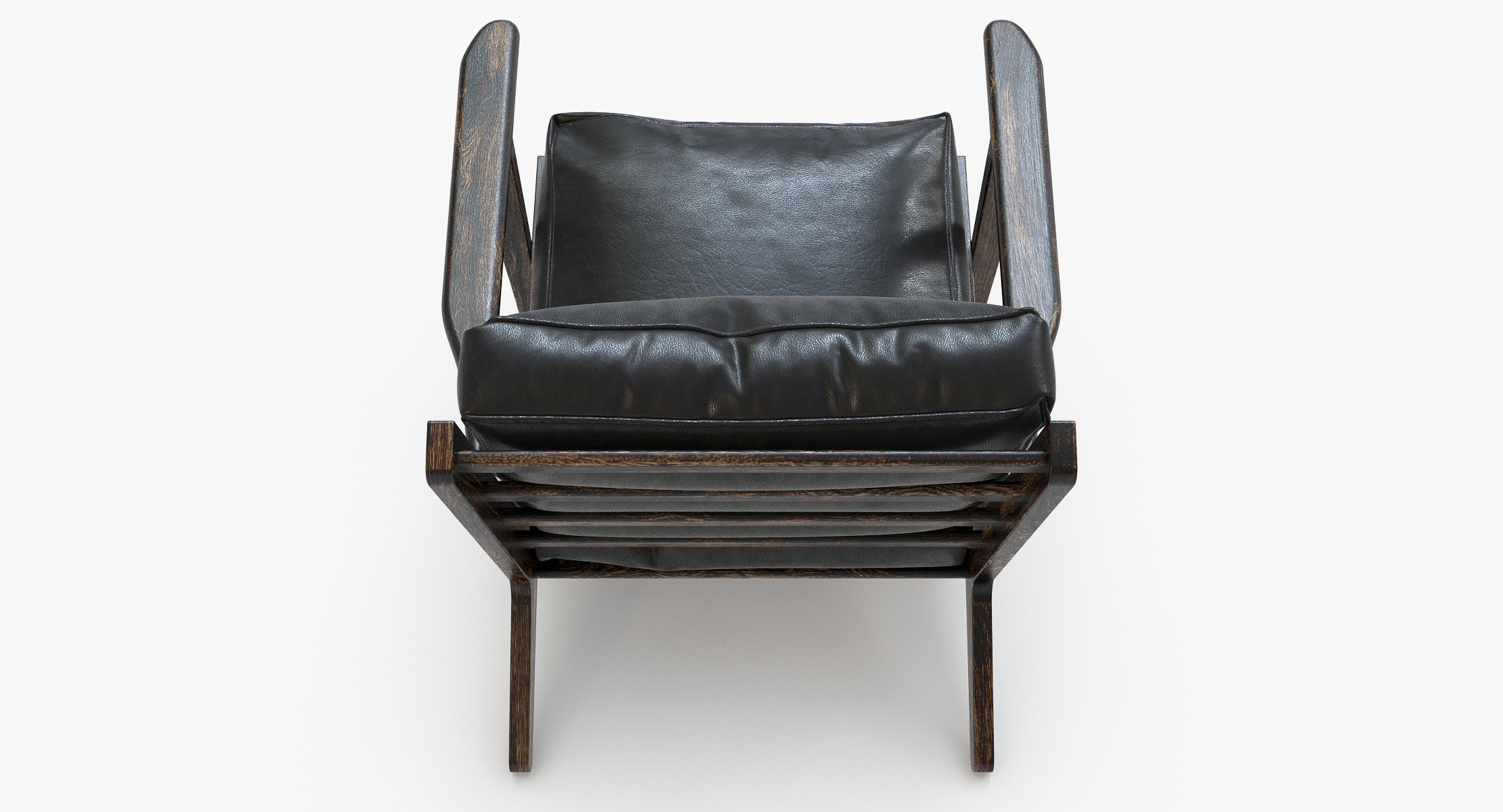 3d brooks leather lounge chair