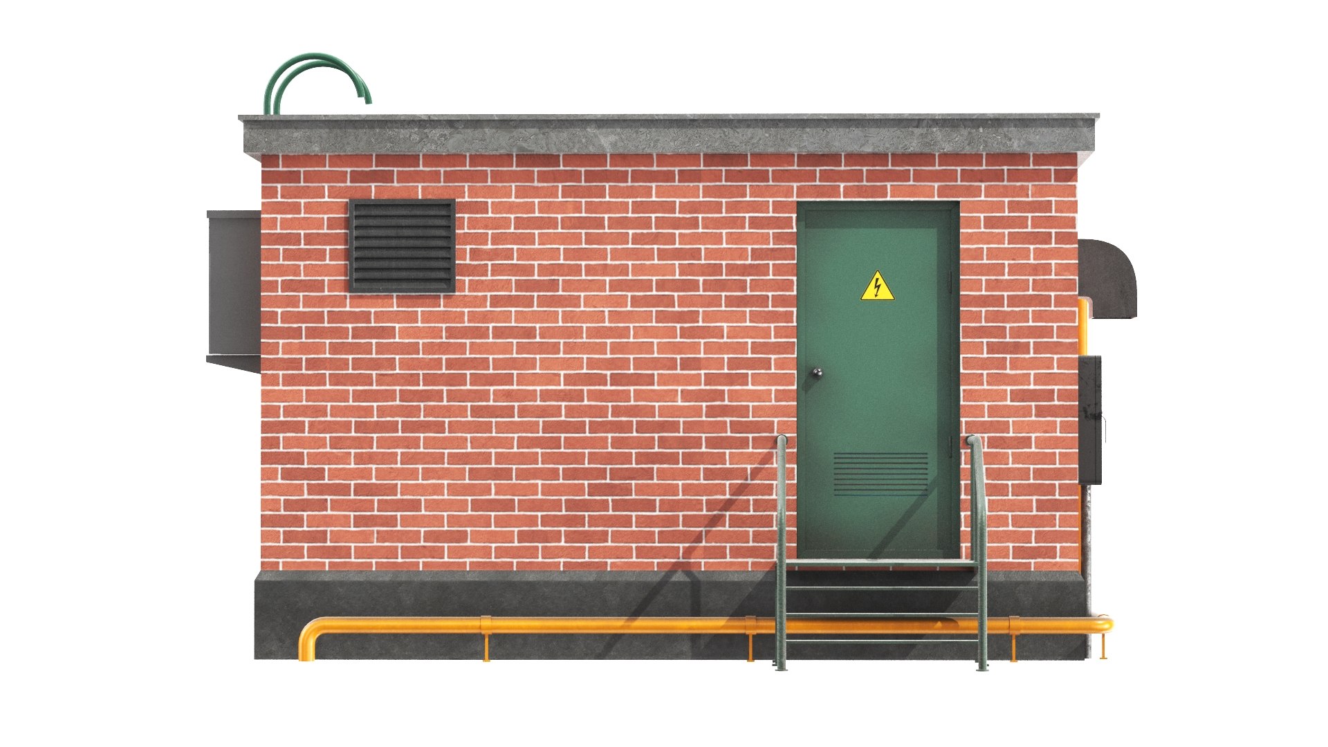 Detailed Rooftop Building 02 Model - TurboSquid 2201231