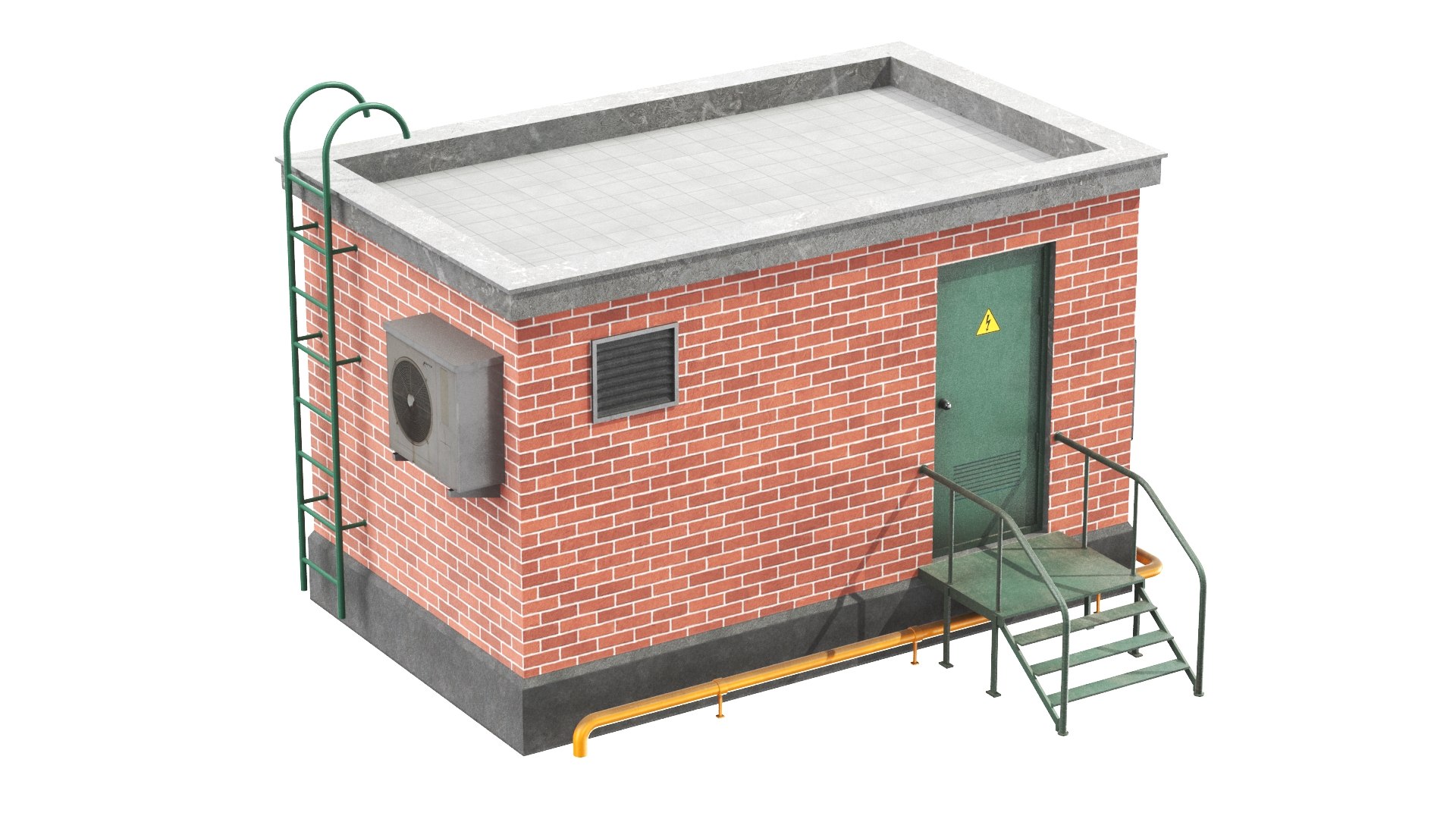 Detailed Rooftop Building 02 Model - TurboSquid 2201231