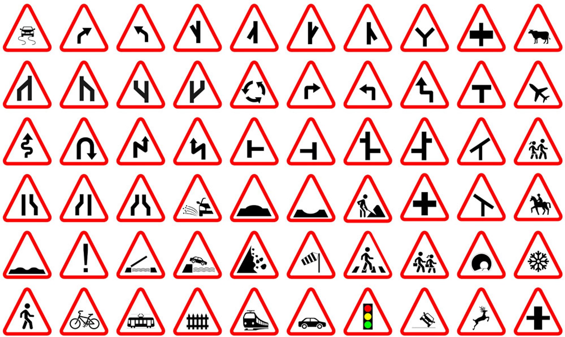 3D Road Signs 3D model - TurboSquid 2097576