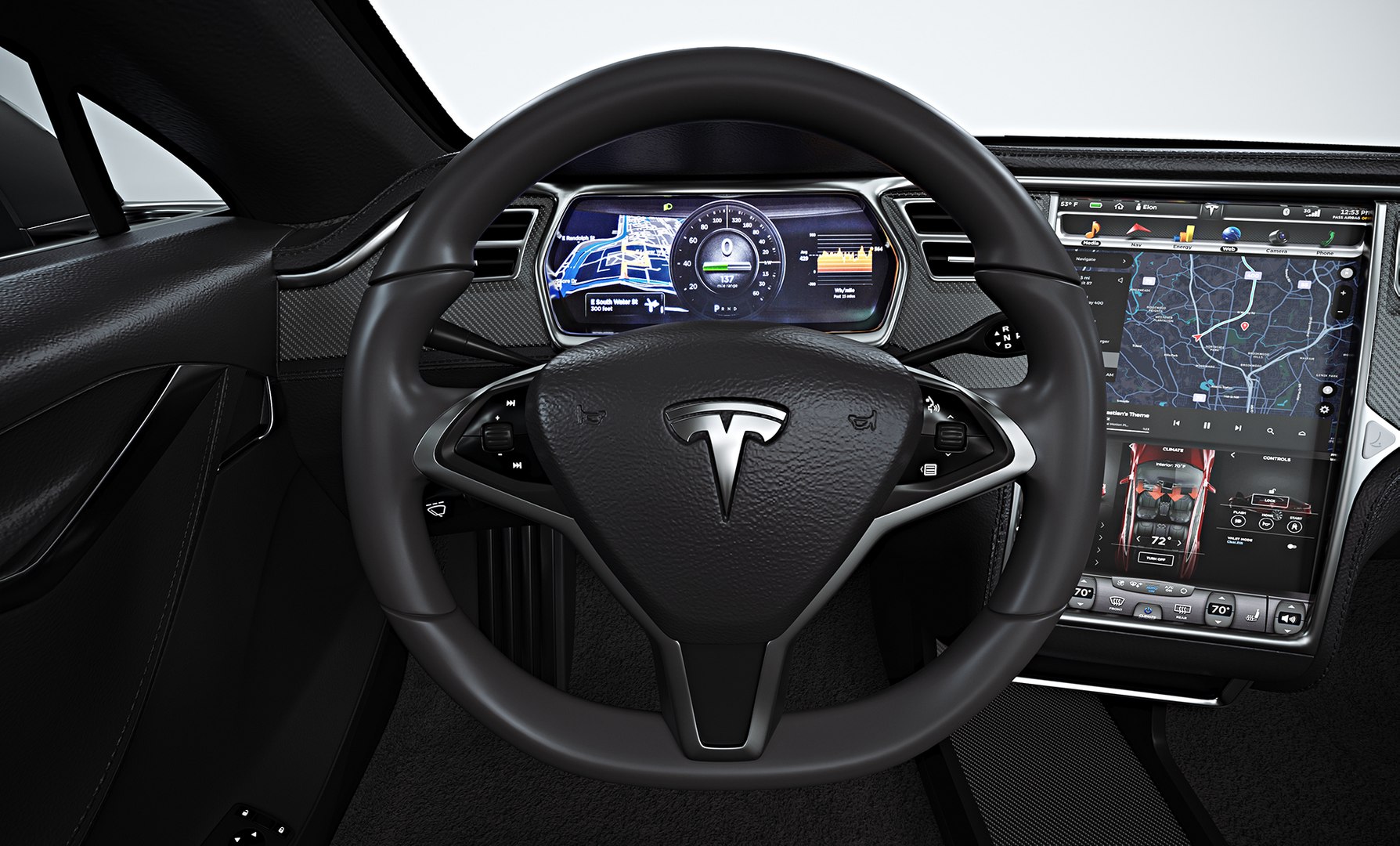 2017 Tesla S Interior 3D - TurboSquid 1246543