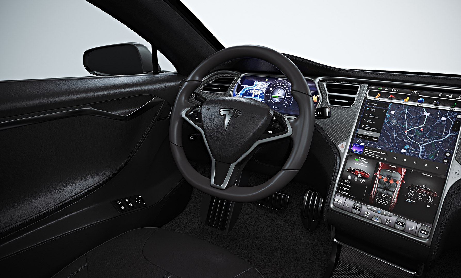 2017 Tesla S Interior 3D - TurboSquid 1246543