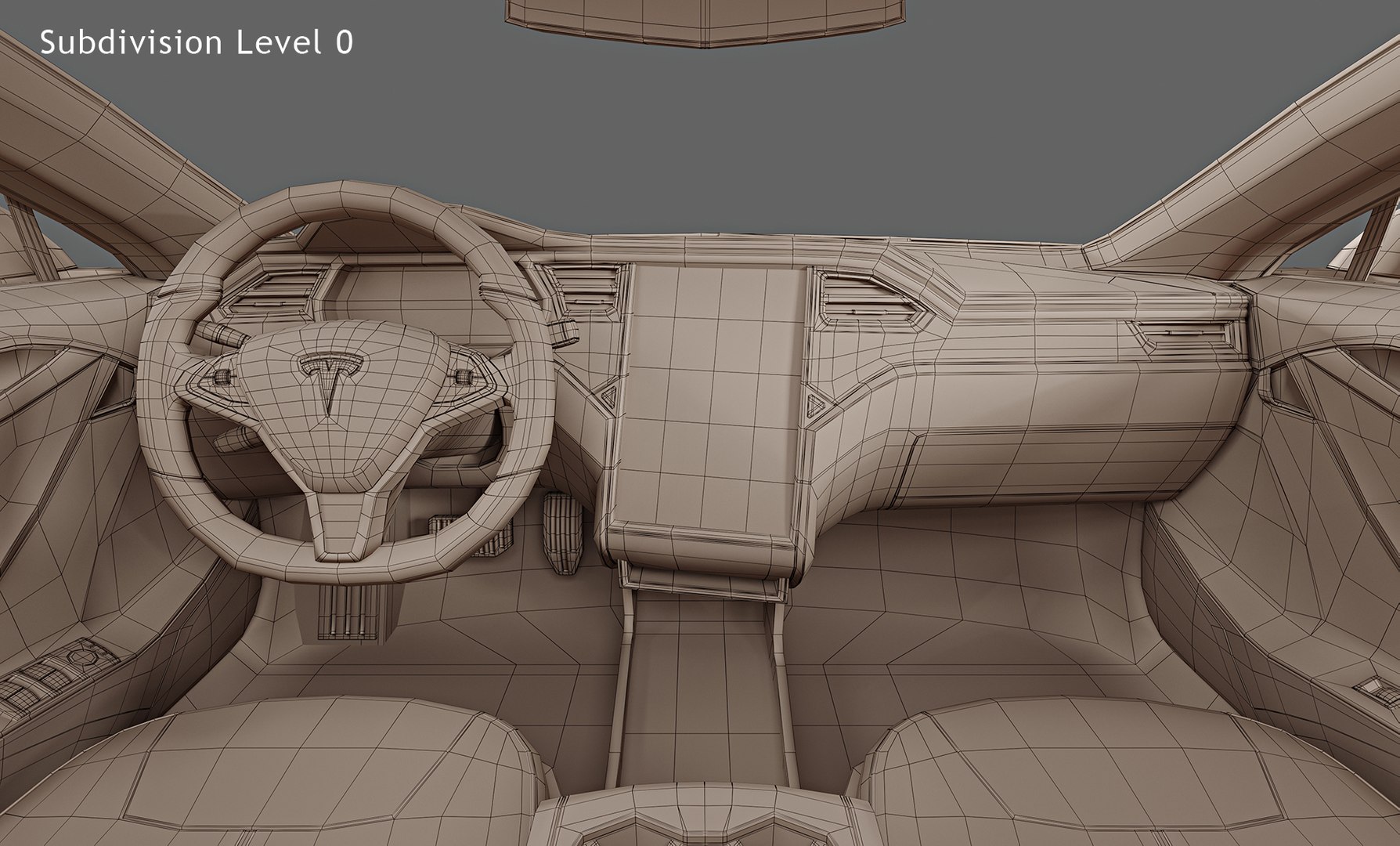 2017 tesla s interior 3D - TurboSquid 1246543