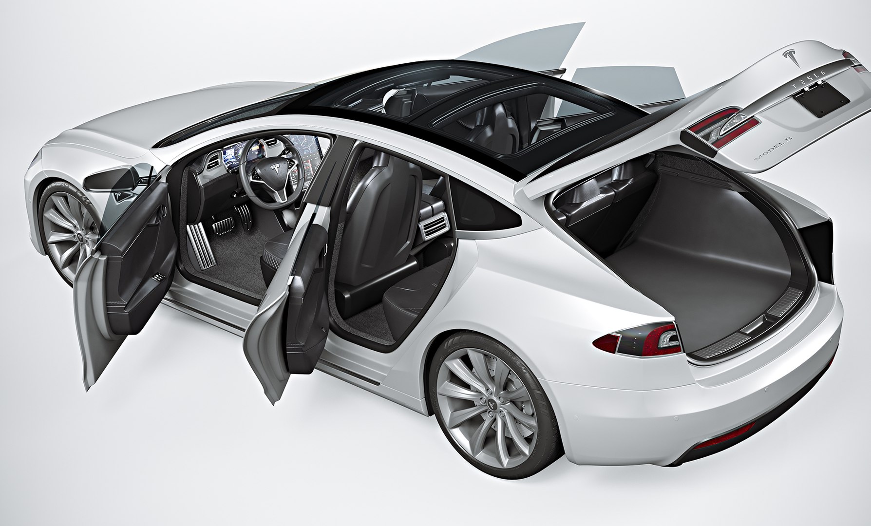 2017 Tesla S Interior 3D - TurboSquid 1246543