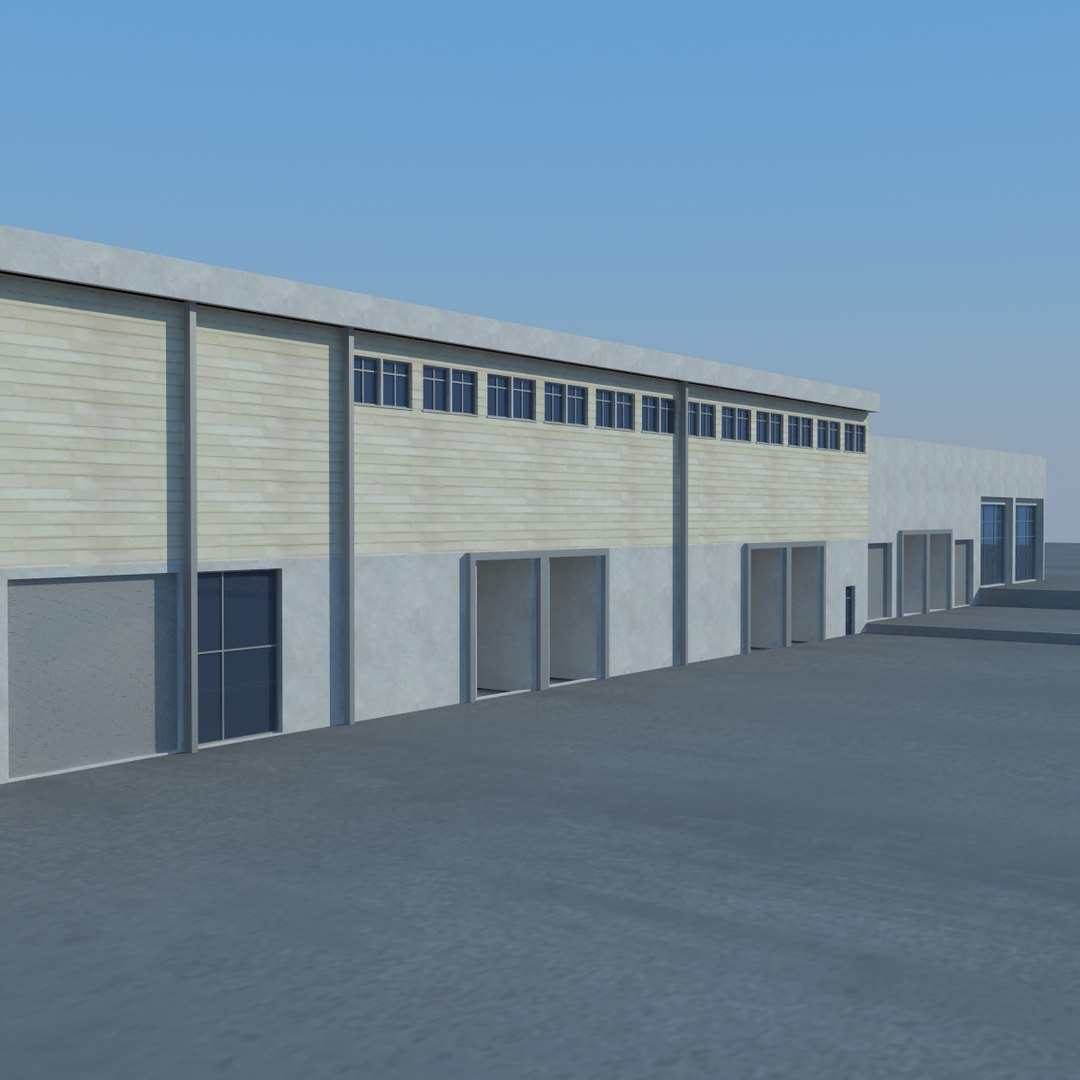 Factory Building 3d Model
