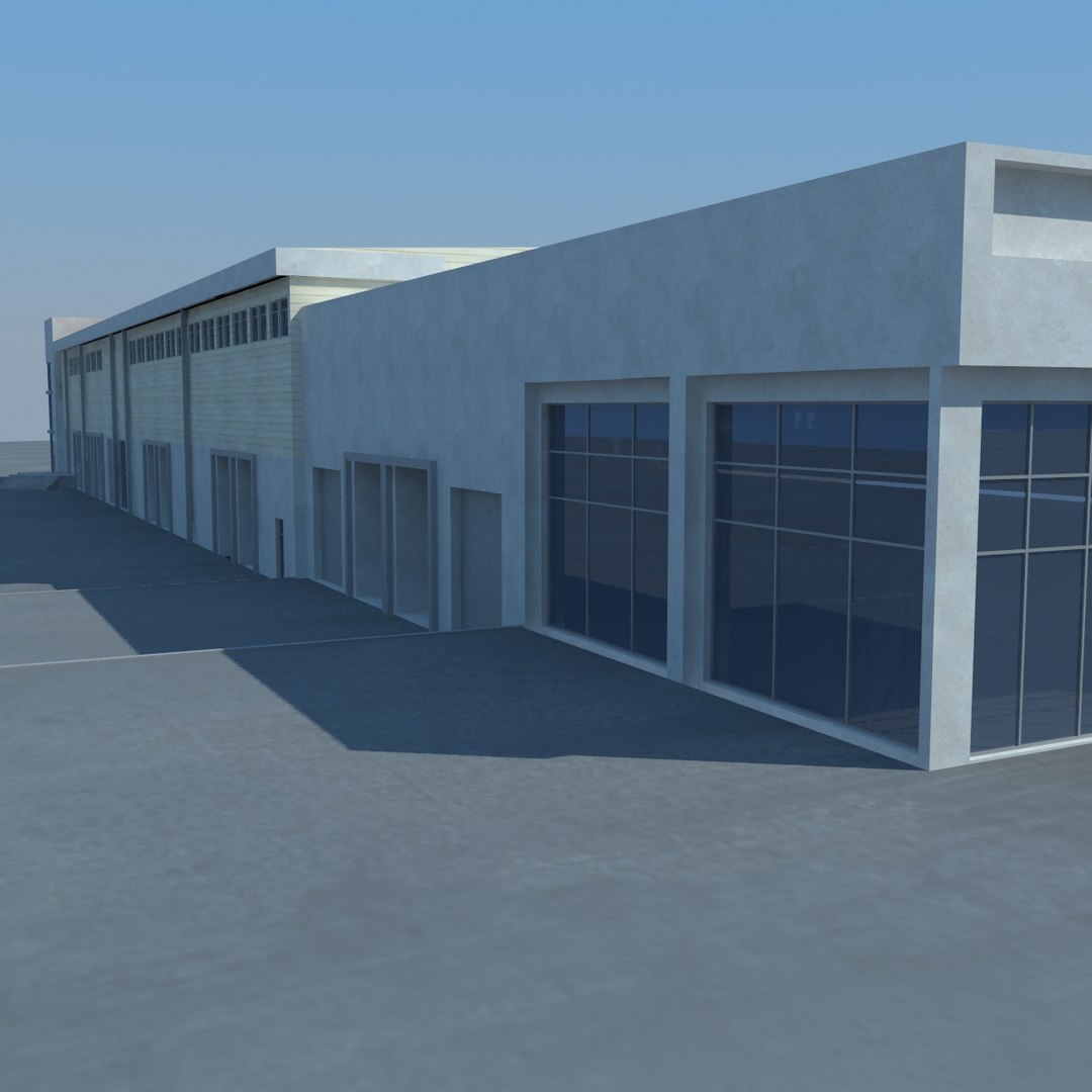 Factory Building 3d Model