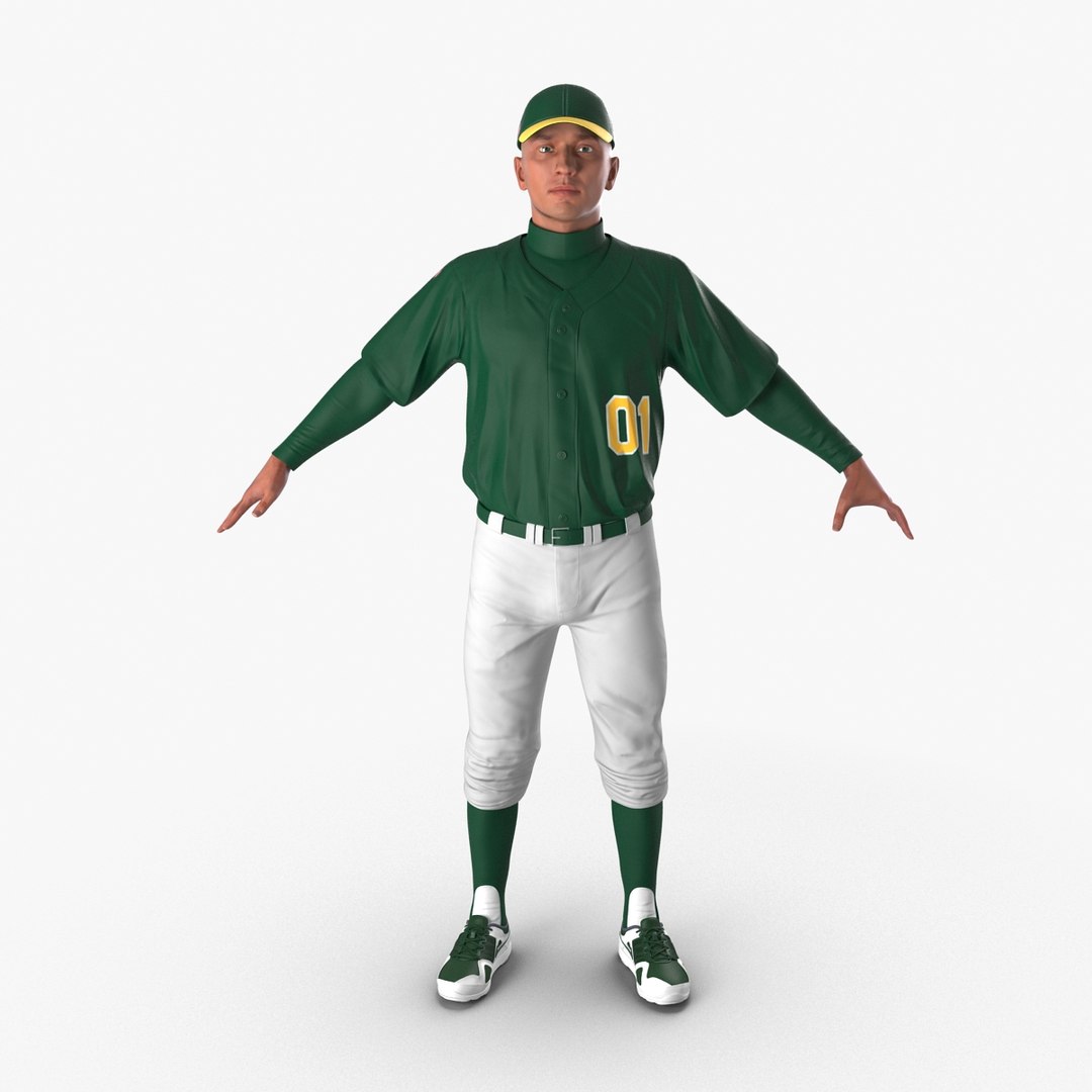 3d max baseball player generic 2