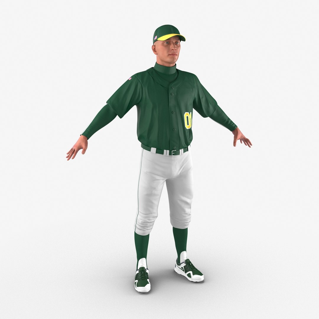 3d max baseball player generic 2