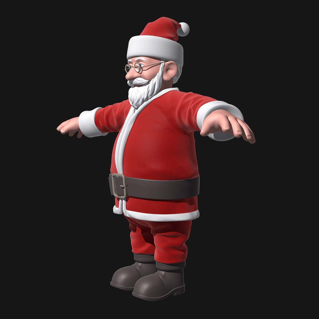 Cartoon Santa Claus Obj
