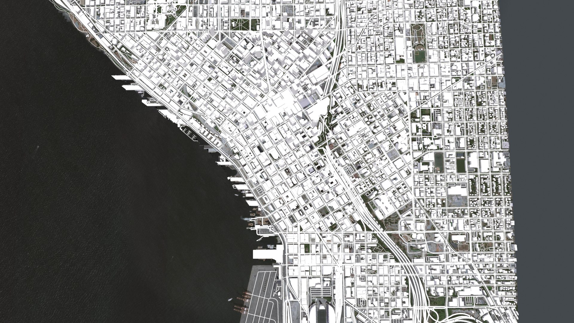 3D Cityscape Seattle Pacific Northwest Region Washington USA ...