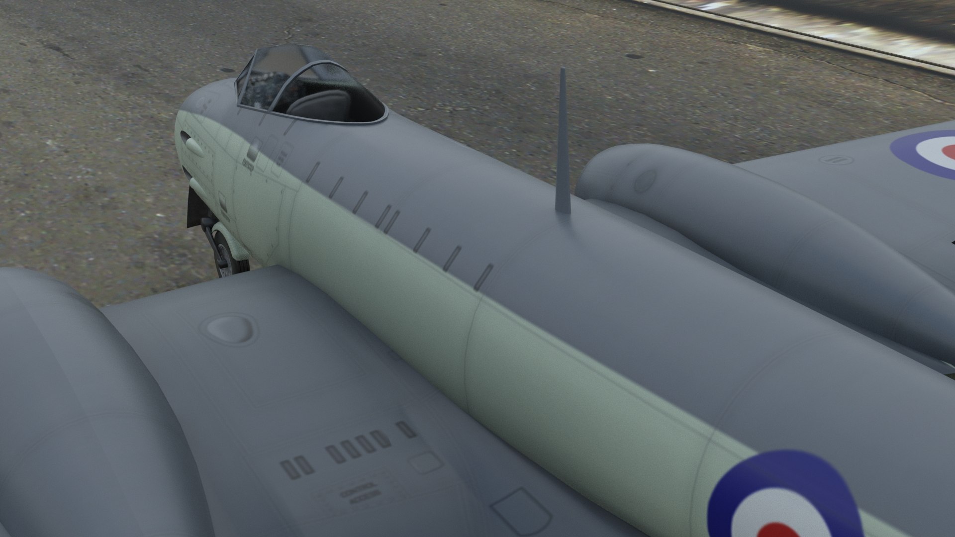 3D model british jet fighter meteor - TurboSquid 1695750