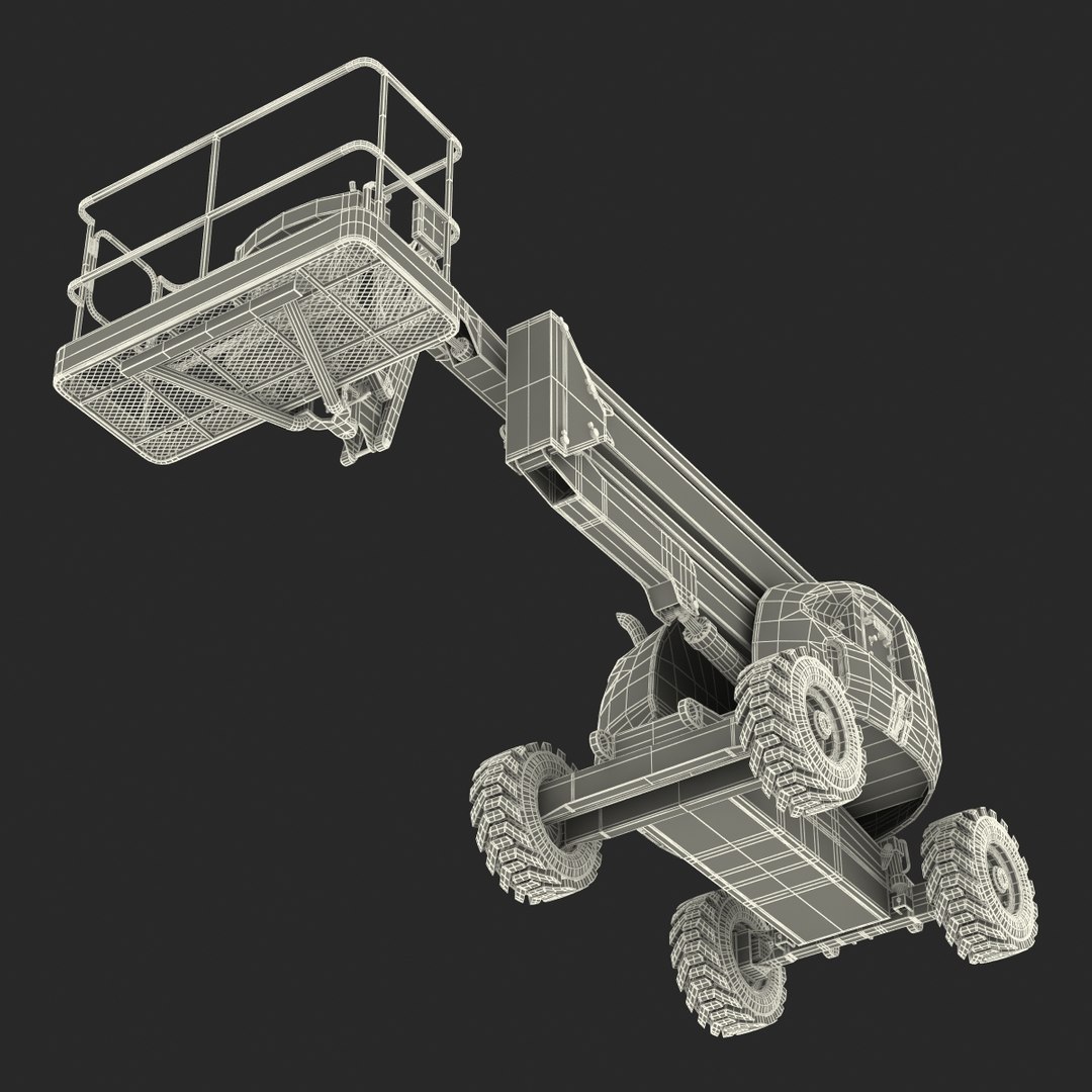 3d model telescopic boom lift generic
